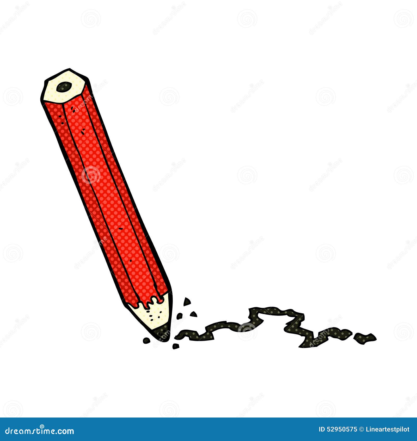 Comic cartoon pencil stock illustration. Illustration of comic - 52950575