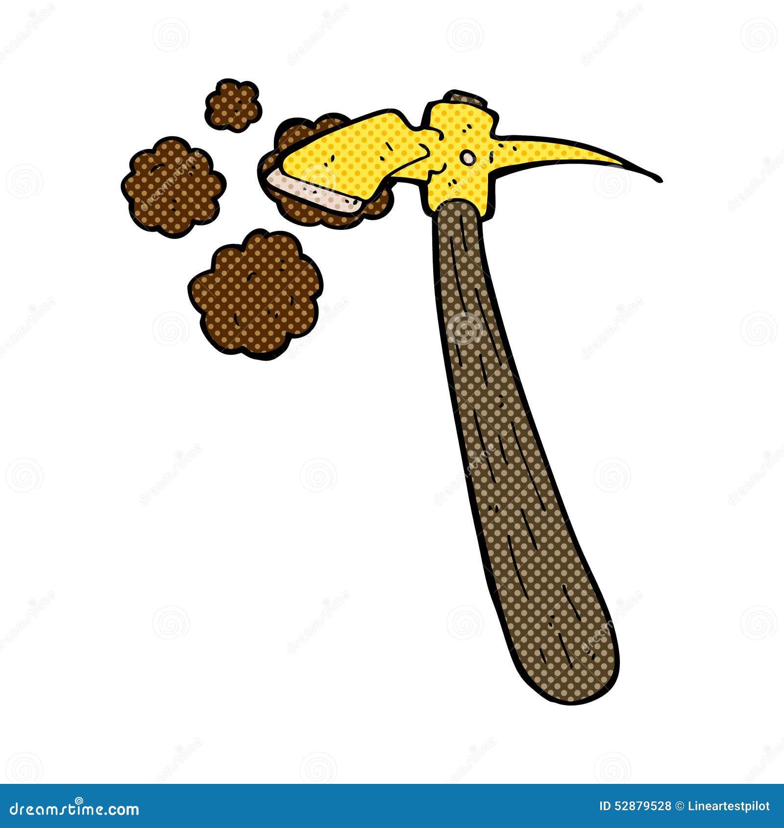 Comic cartoon pick axe stock illustration. Illustration of book - 52879528