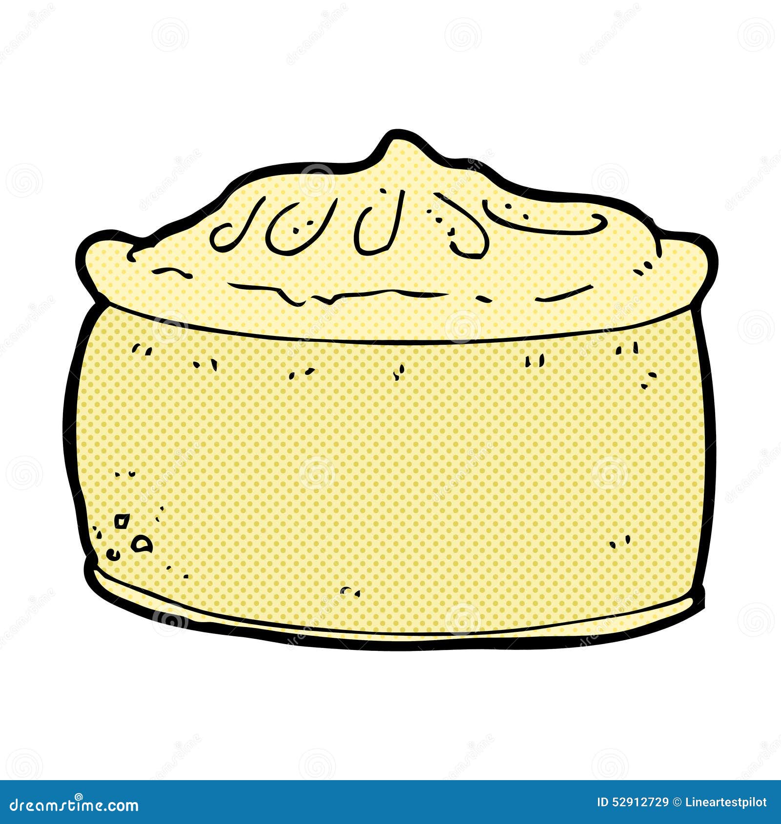 Comic cartoon pie stock illustration. Illustration of hand - 52912729