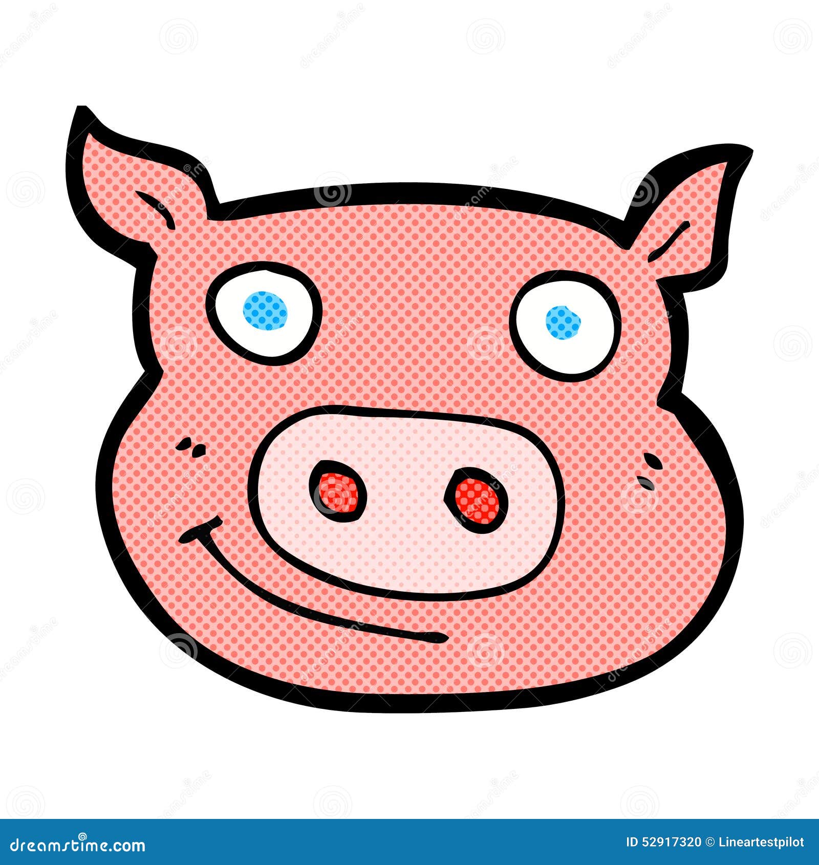 Comic cartoon pig face stock illustration. Illustration of traditional ...