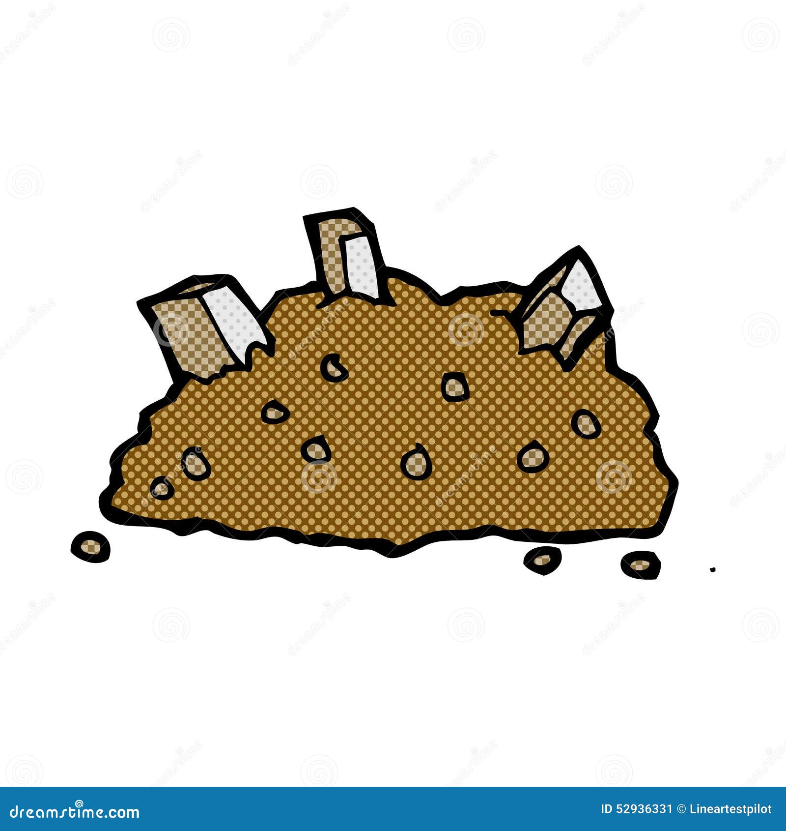 Comic Cartoon Pile of Rubble Stock Illustration - Illustration of funny ...