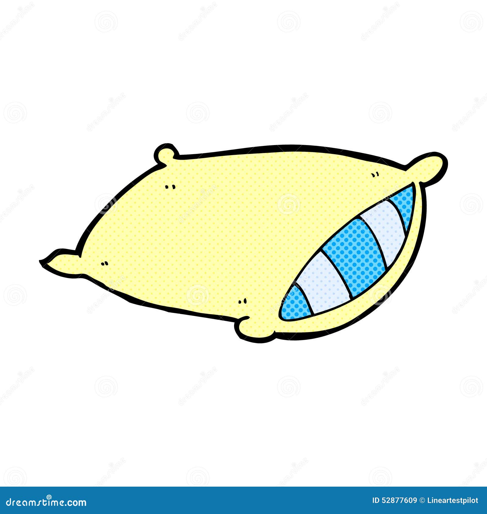 Comic cartoon pillow stock illustration. Illustration of quirky - 52877609