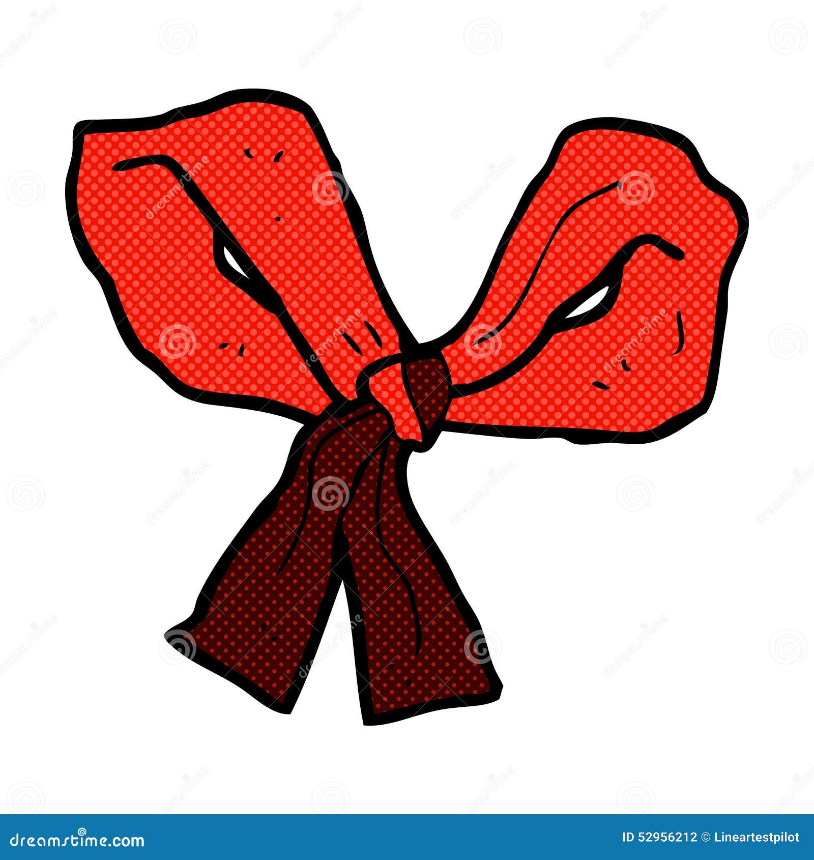 Comic cartoon pink bow stock illustration. Illustration of funny - 52956212