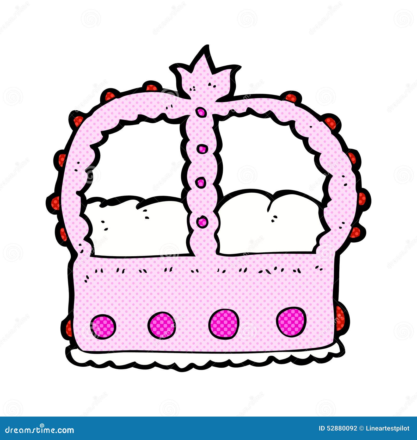 Comic cartoon pink crown stock illustration. Illustration of funny ...