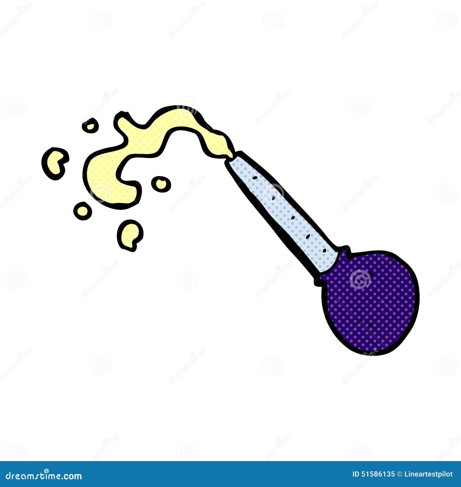 Comic cartoon pipette stock illustration. Illustration of print - 51586135