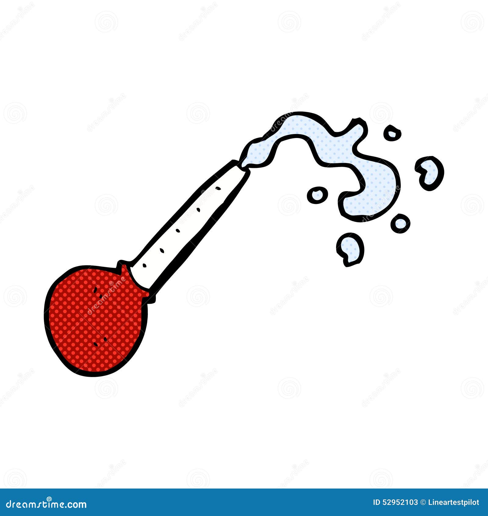Comic cartoon pipette stock illustration. Illustration of drawn - 52952103