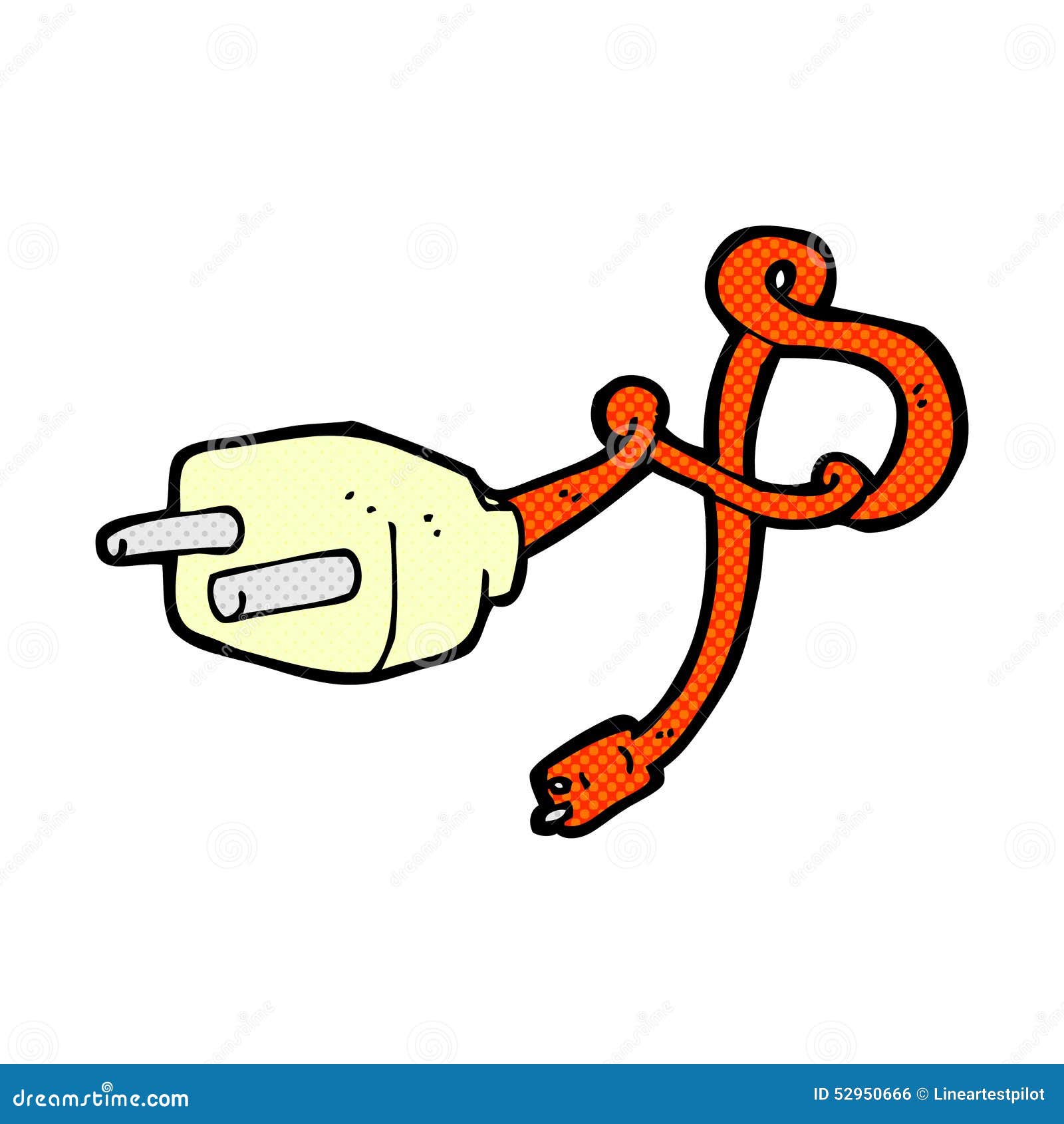 Comic cartoon plug stock illustration. Illustration of character - 52950666
