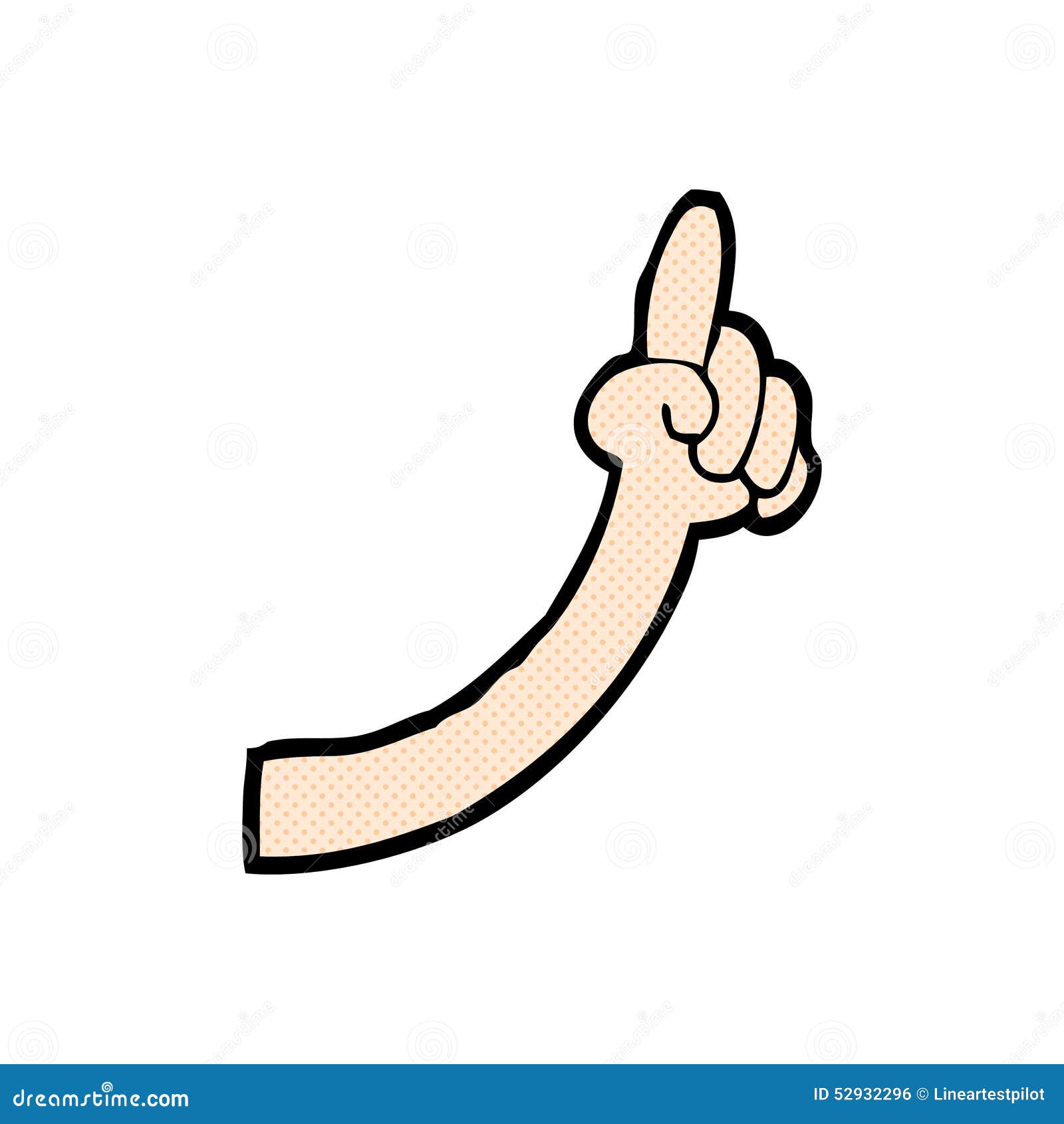 Comic cartoon pointing arm stock illustration. Illustration of funny ...