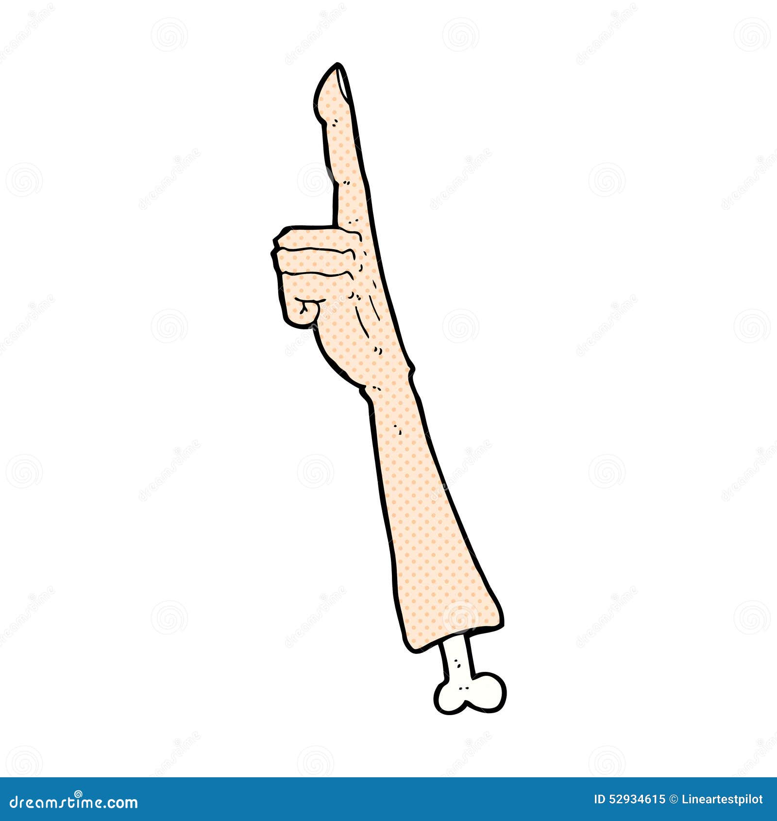 Comic cartoon pointing arm stock illustration. Illustration of comic ...