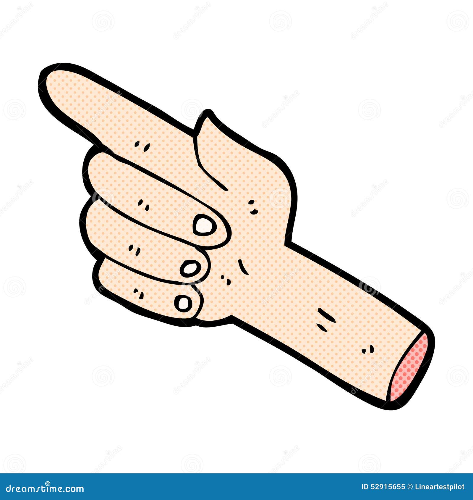 Comic Cartoon Pointing Hand Stock Illustration - Illustration of ...
