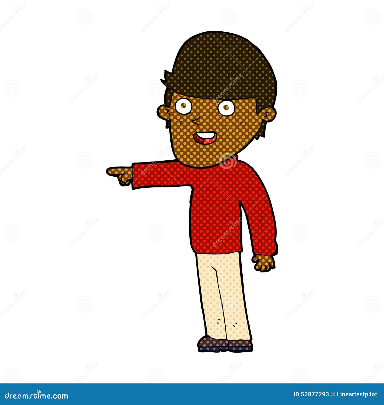 Comic cartoon pointing man stock illustration. Illustration of funny ...