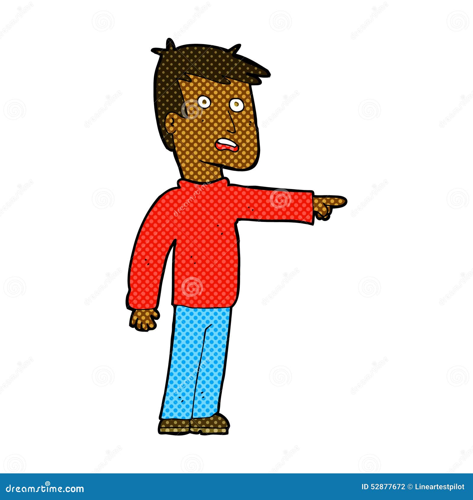 Comic cartoon pointing man stock illustration. Illustration of quirky ...