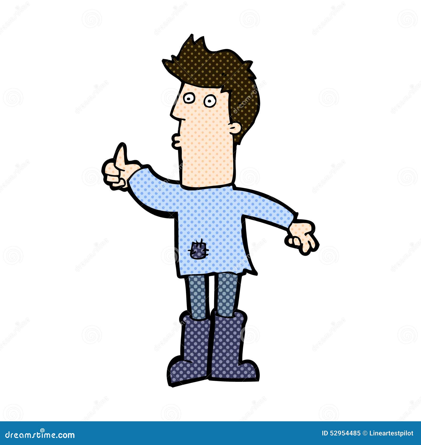 Comic cartoon poor man stock illustration. Illustration of comic - 52954485