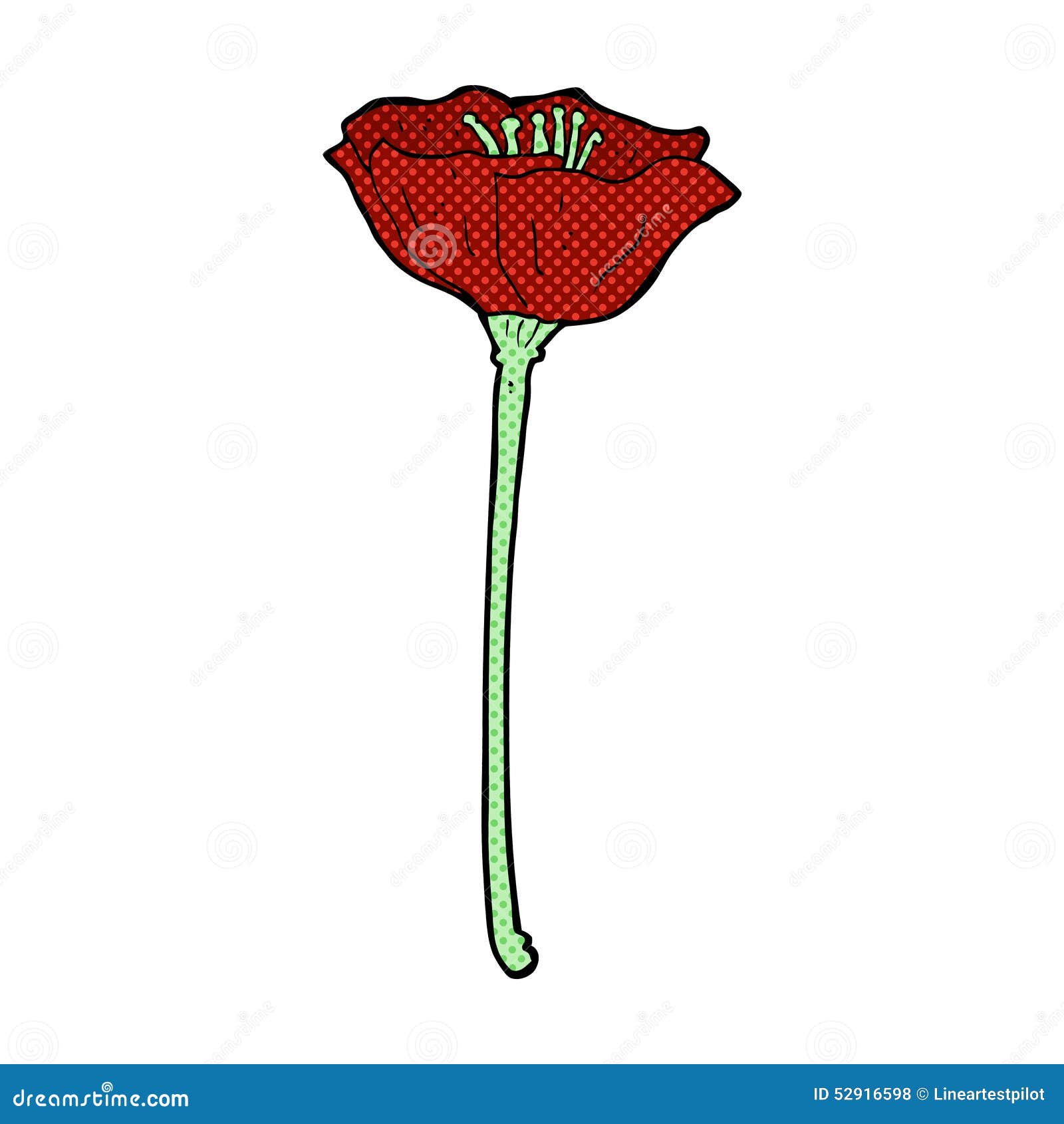 Comic cartoon poppy stock illustration. Illustration of funny - 52916598