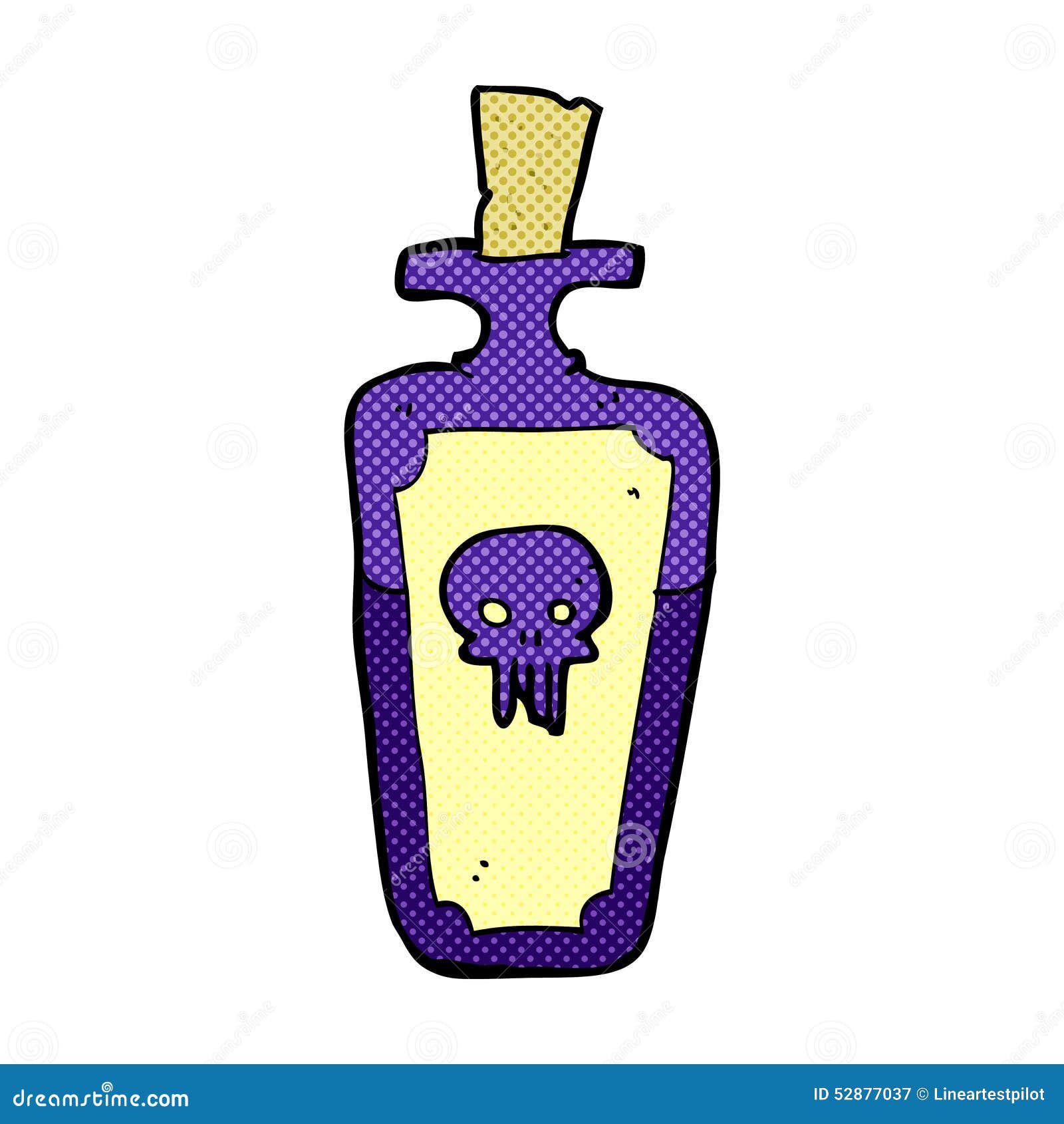 Comic Cartoon Potion Bottle Stock Illustration - Illustration of vial ...