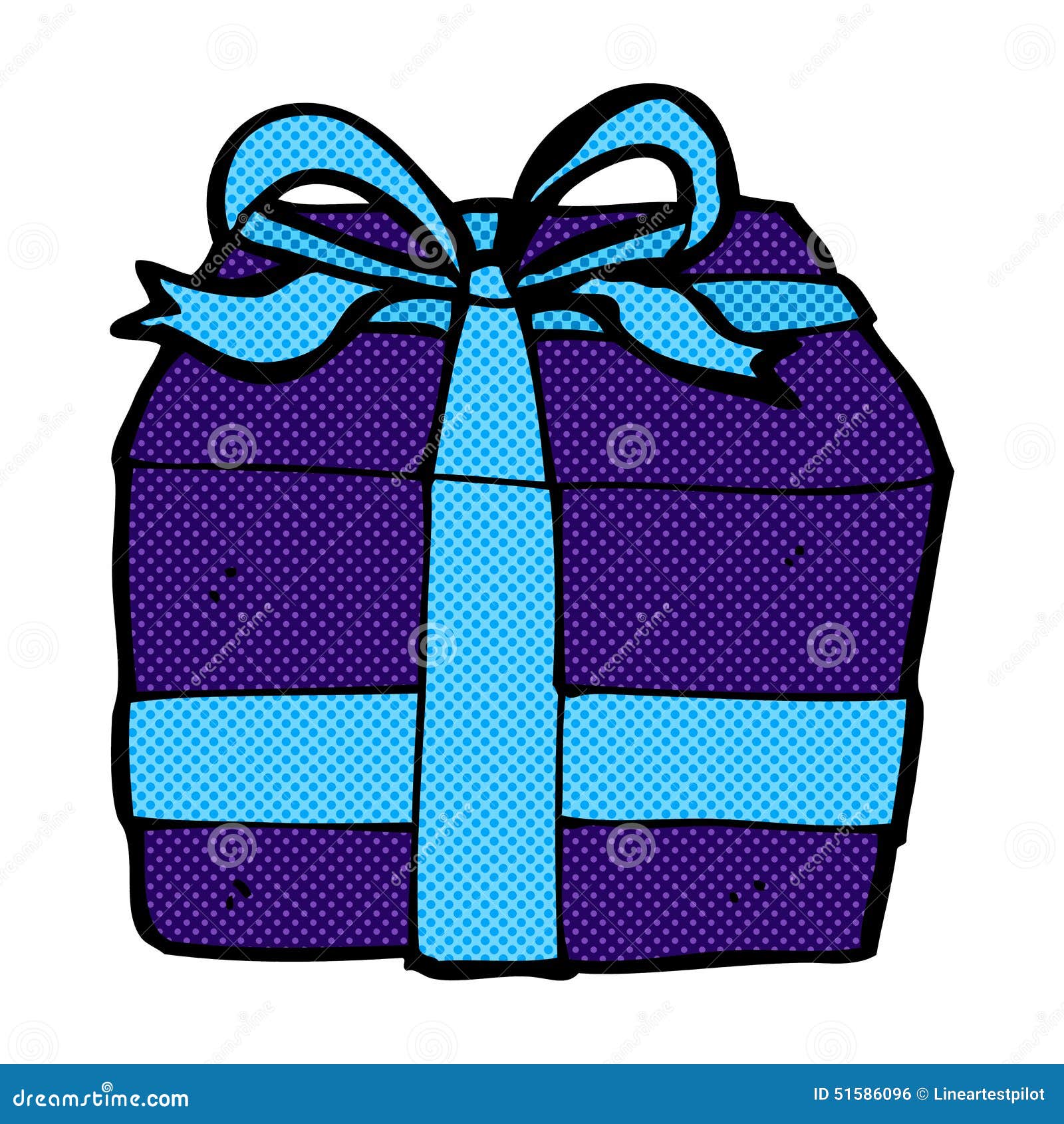 Comic cartoon present stock illustration. Illustration of character ...