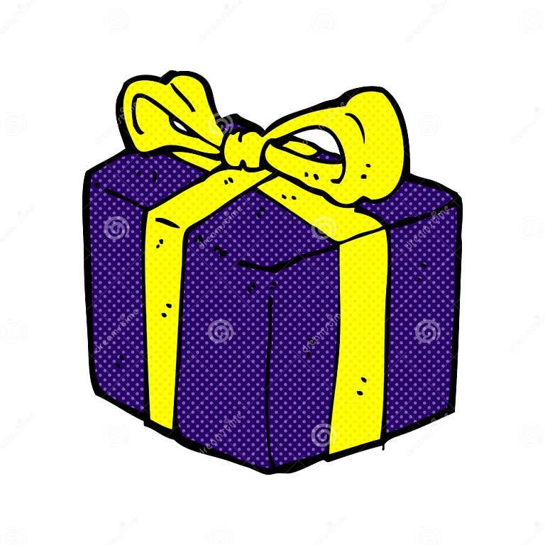 Comic cartoon present stock illustration. Illustration of character ...