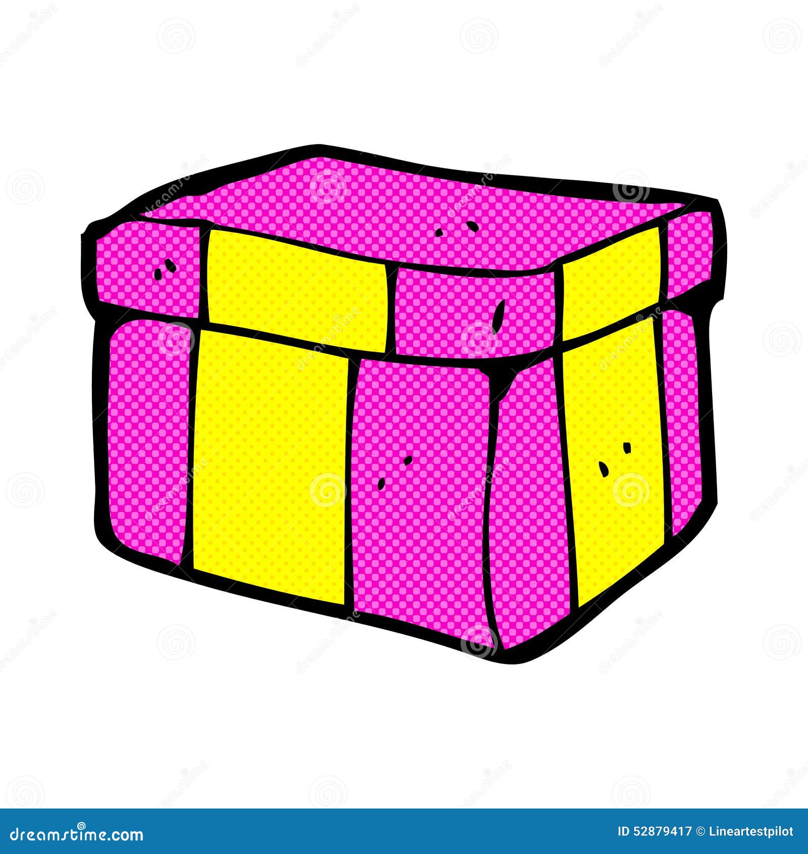 Comic cartoon present stock illustration. Illustration of funny - 52879417