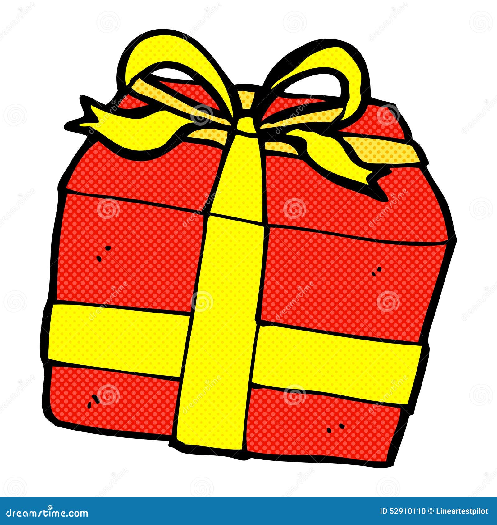 Comic cartoon present stock illustration. Illustration of character ...