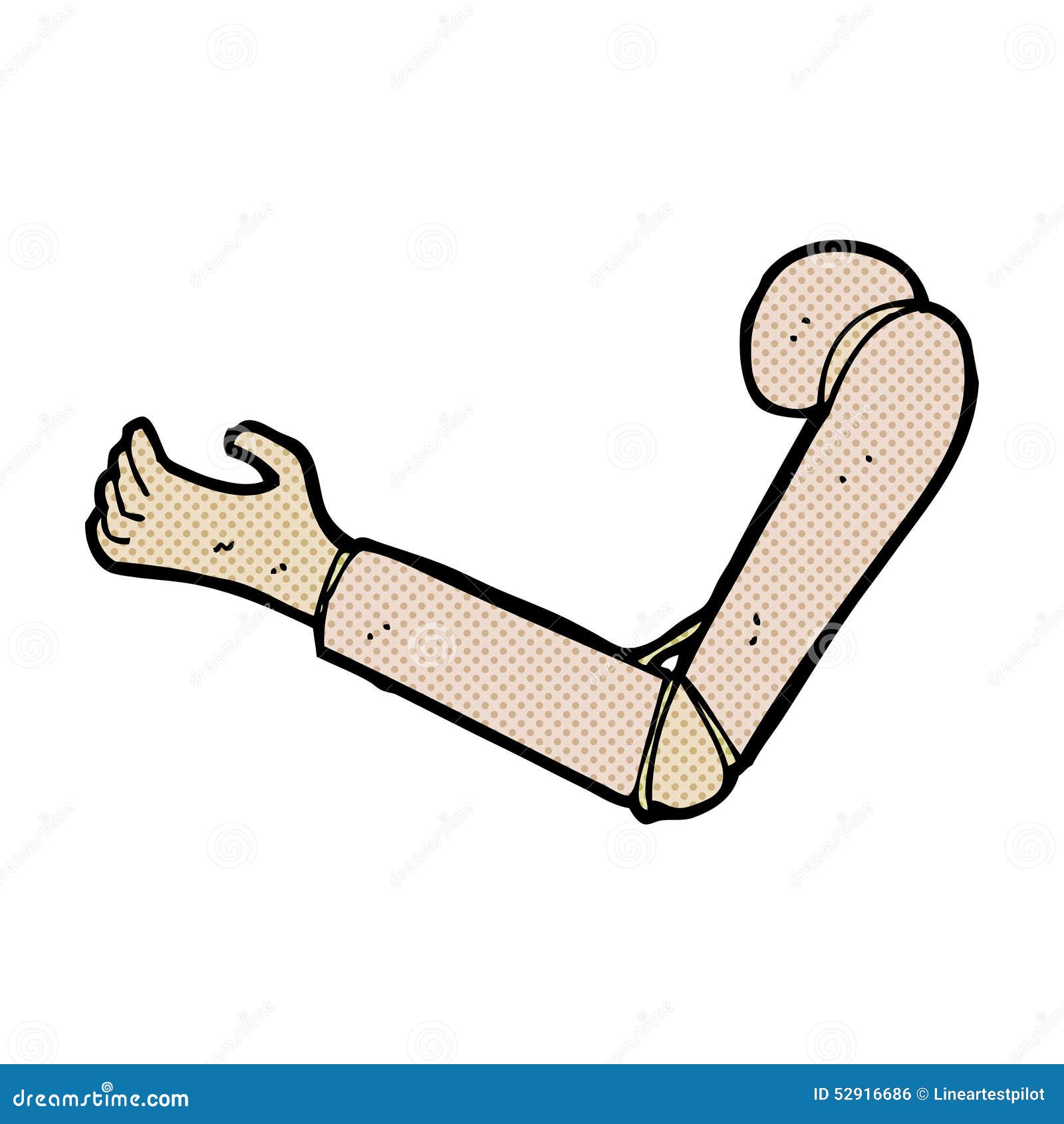 Comic Cartoon Prosthetic Arm Stock Illustration - Illustration of ...