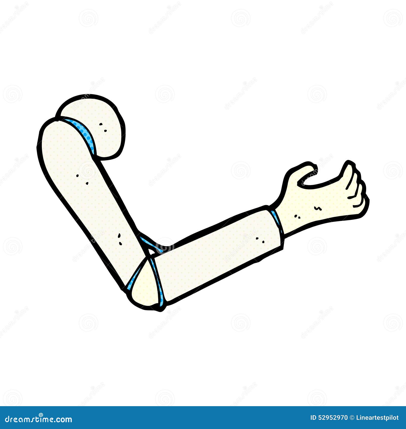 Comic Cartoon Prosthetic Arm Stock Illustration - Illustration of book ...