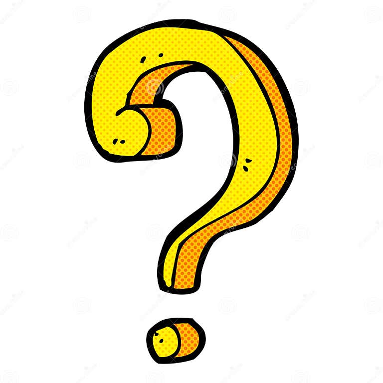 Comic Cartoon Question Mark Stock Illustration - Illustration of simple ...