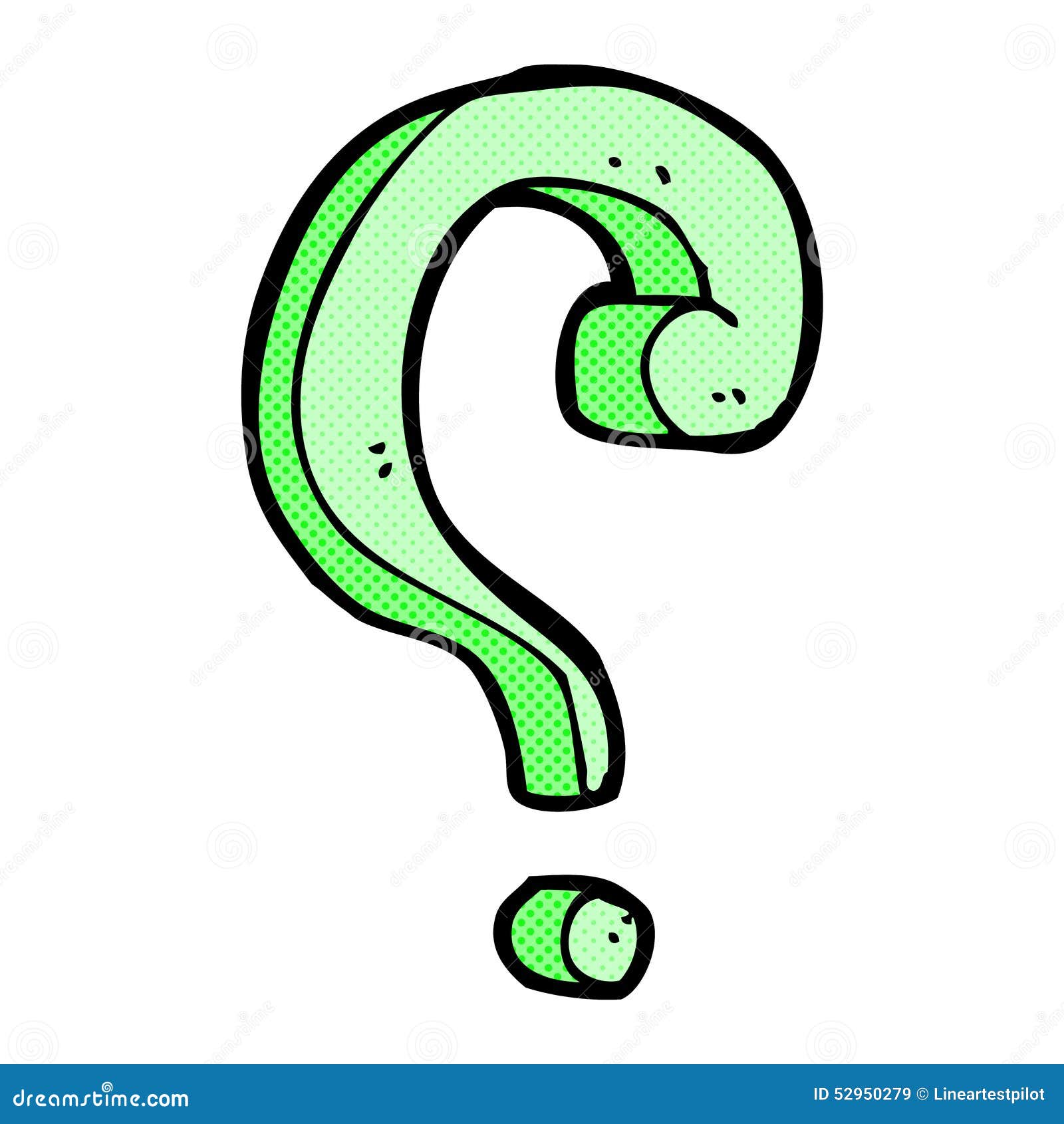 Comic Cartoon Question Mark Stock Illustration - Illustration of ...