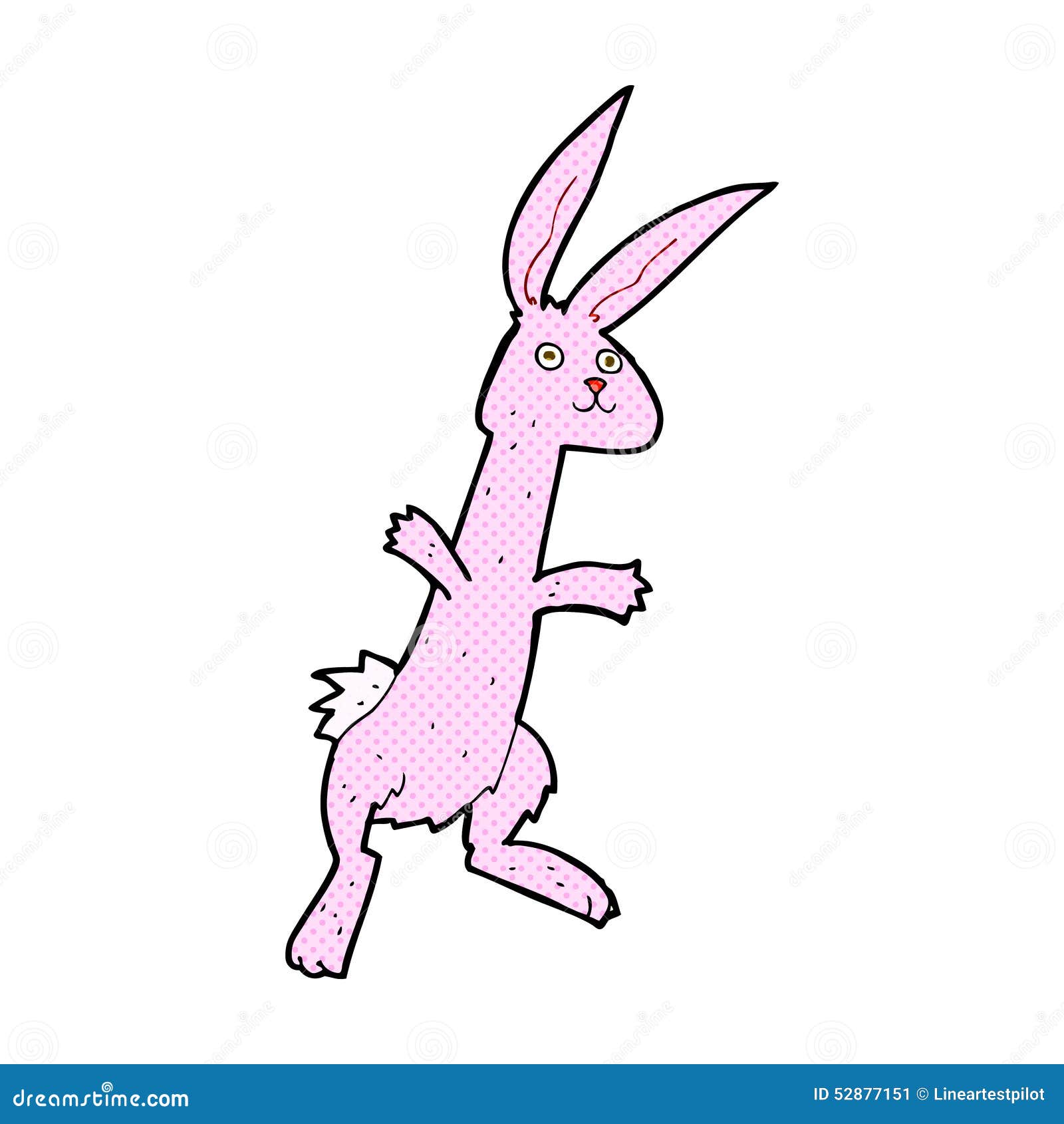 Comic cartoon rabbit stock illustration. Illustration of retro - 52877151