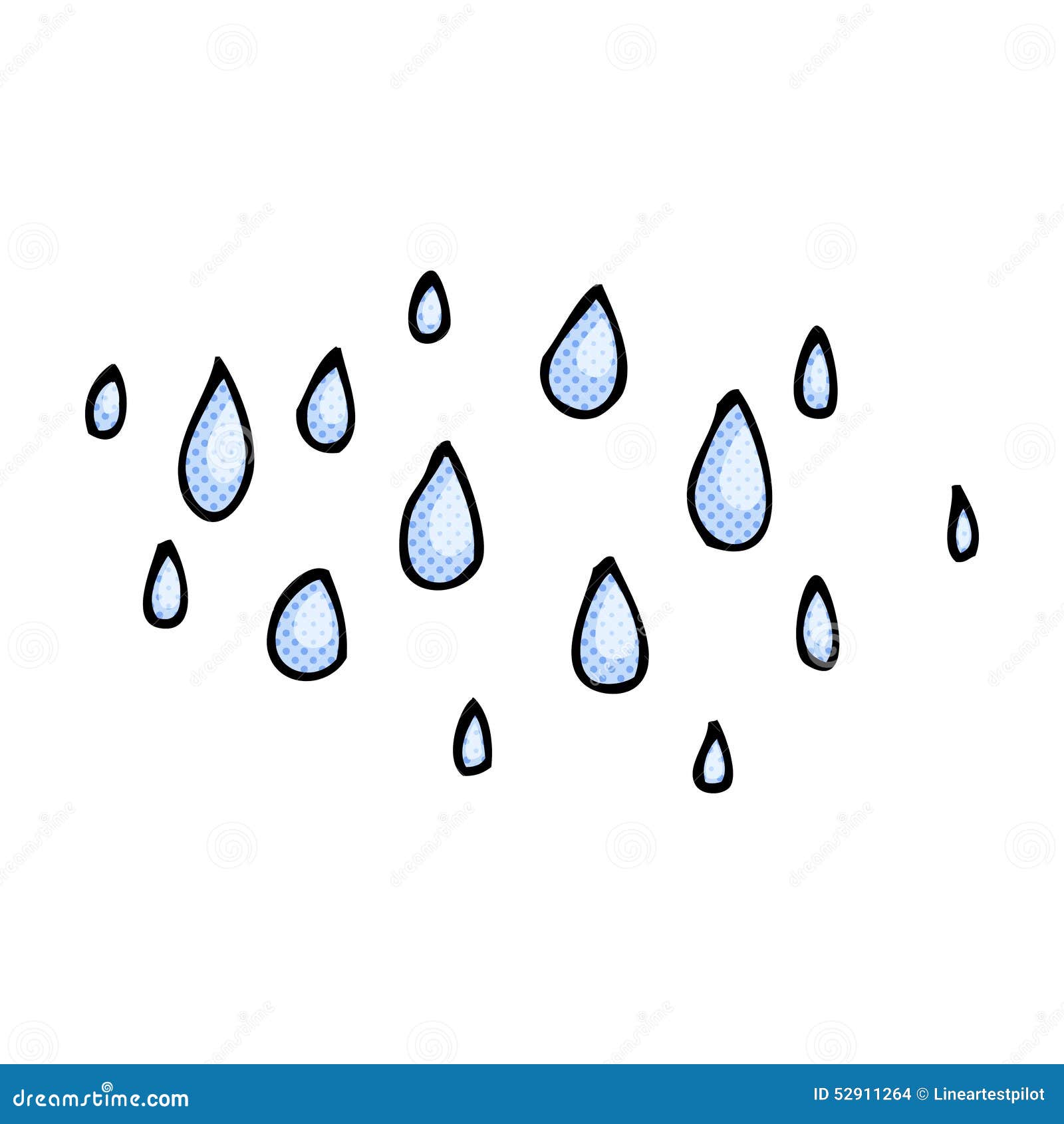 Comic cartoon raindrops stock illustration. Illustration of design ...