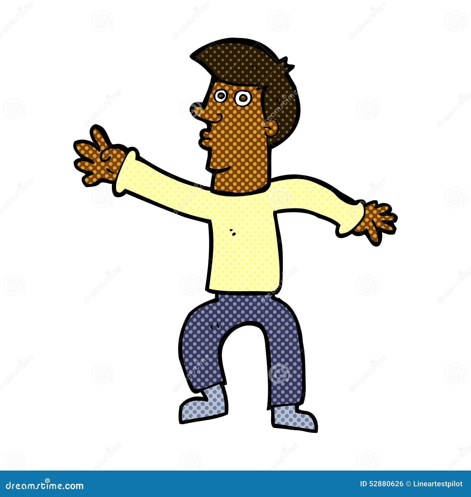 Cartoon Man Reaching Royalty-Free Illustration | CartoonDealer.com ...