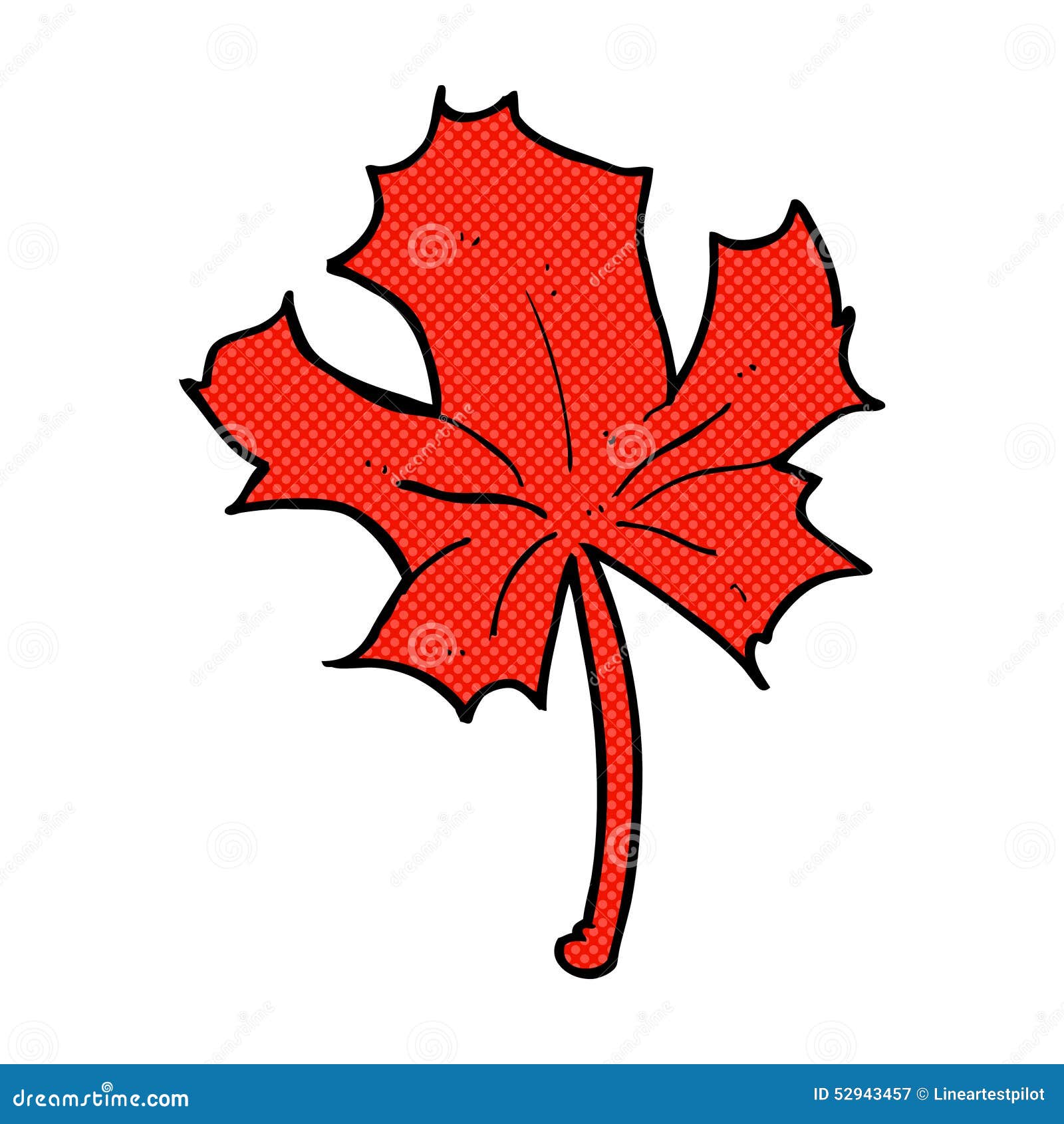 Comic Cartoon Red Maple Leaf Stock Illustration - Illustration of crazy ...