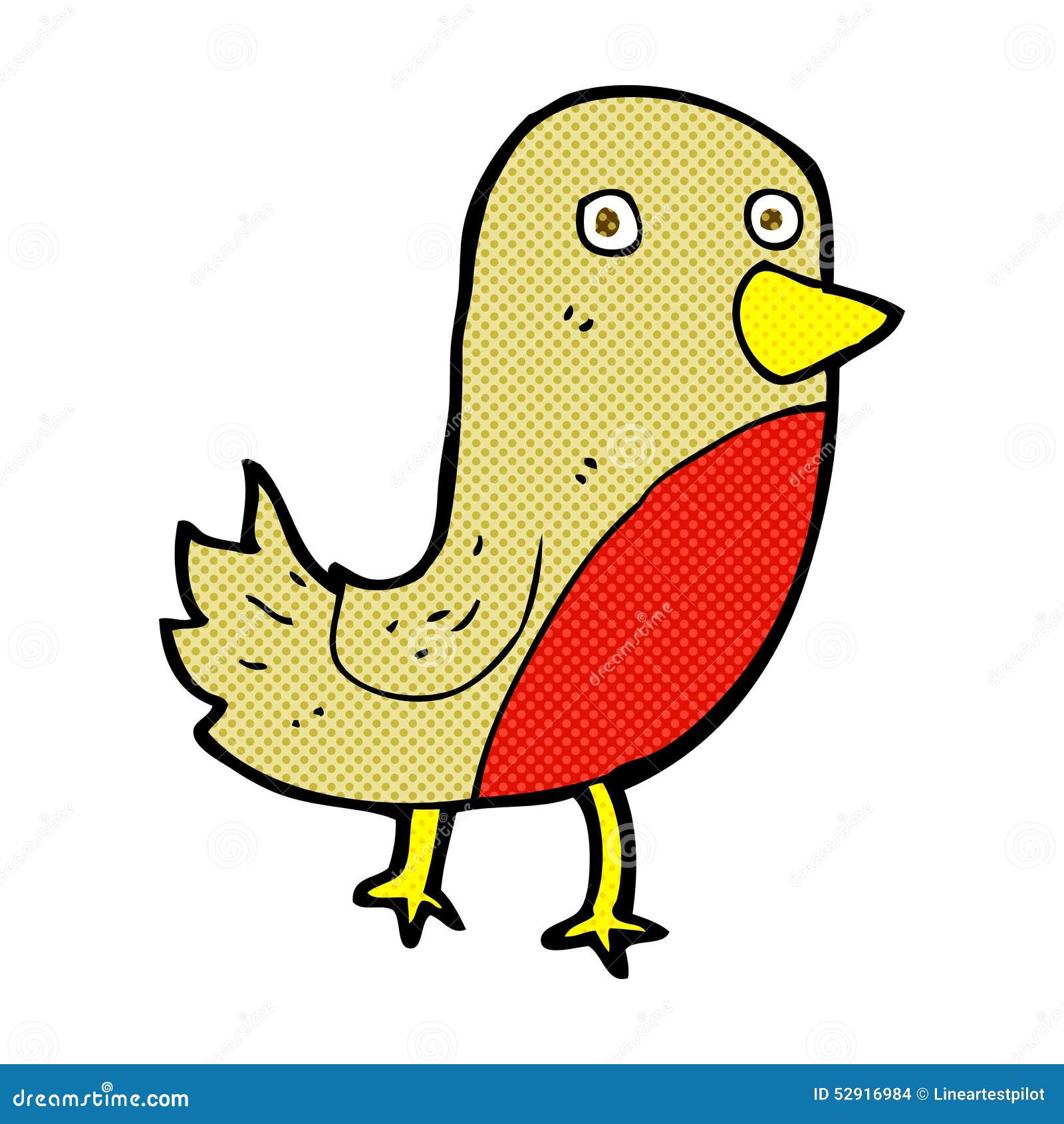 Comic cartoon robin stock illustration. Illustration of retro - 52916984