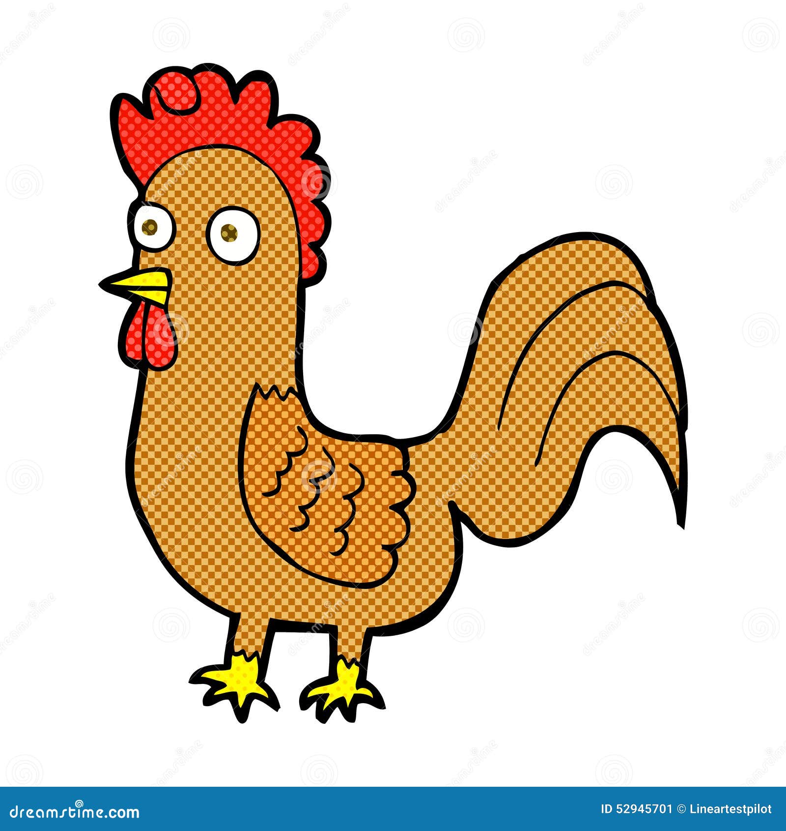 Comic cartoon rooster stock illustration. Illustration of character ...