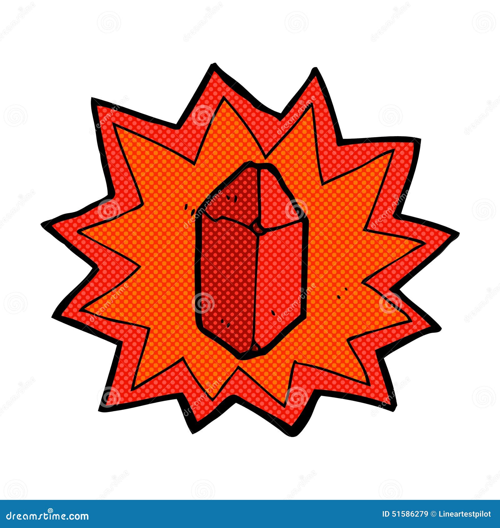 Comic cartoon ruby stock illustration. Illustration of style - 51586279