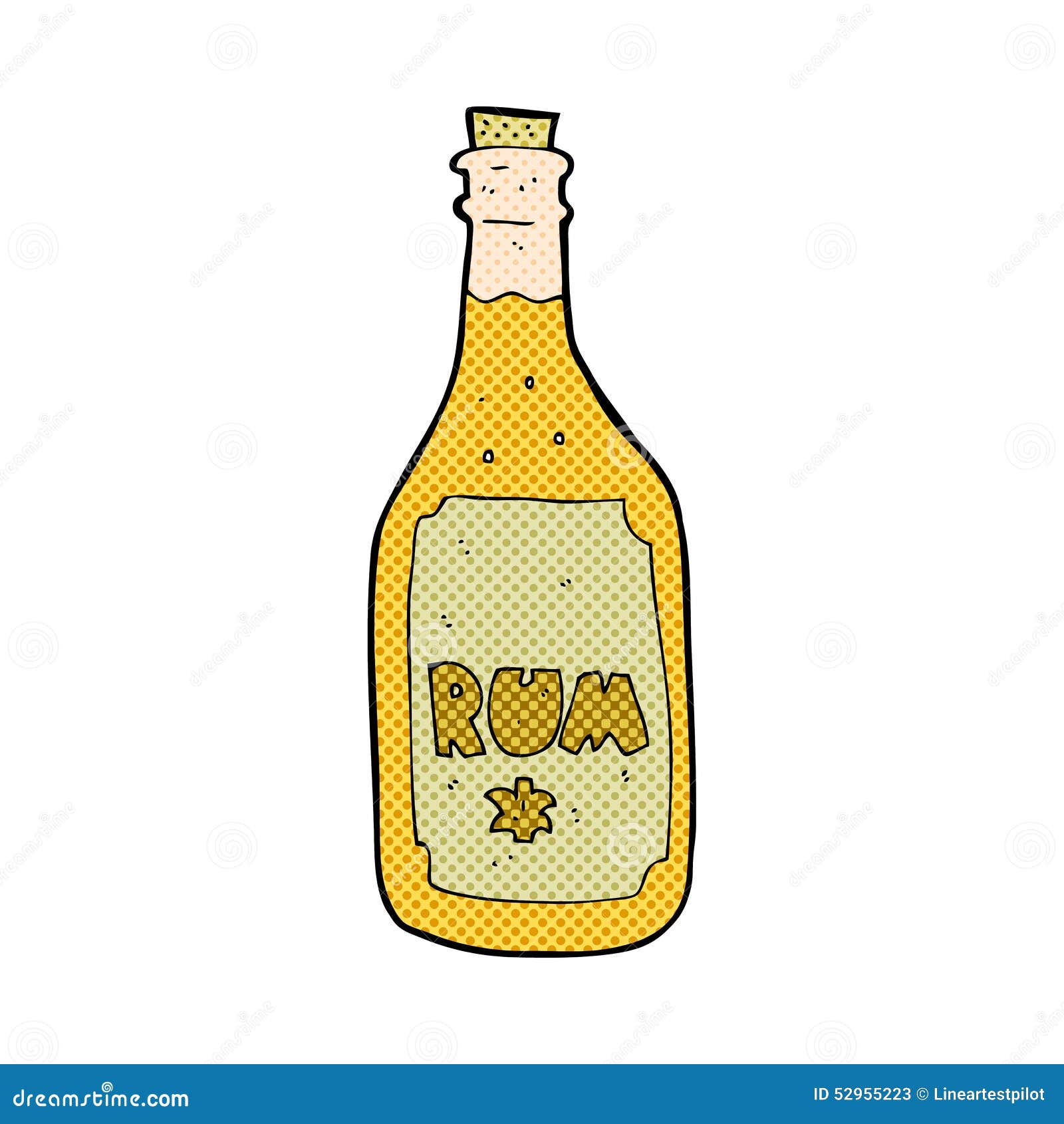 Comic cartoon rum bottle stock illustration. Illustration of cheerful ...