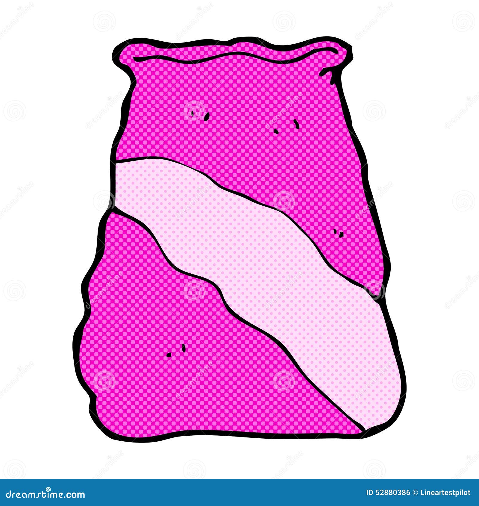 Comic cartoon sack stock illustration. Illustration of cheerful - 52880386