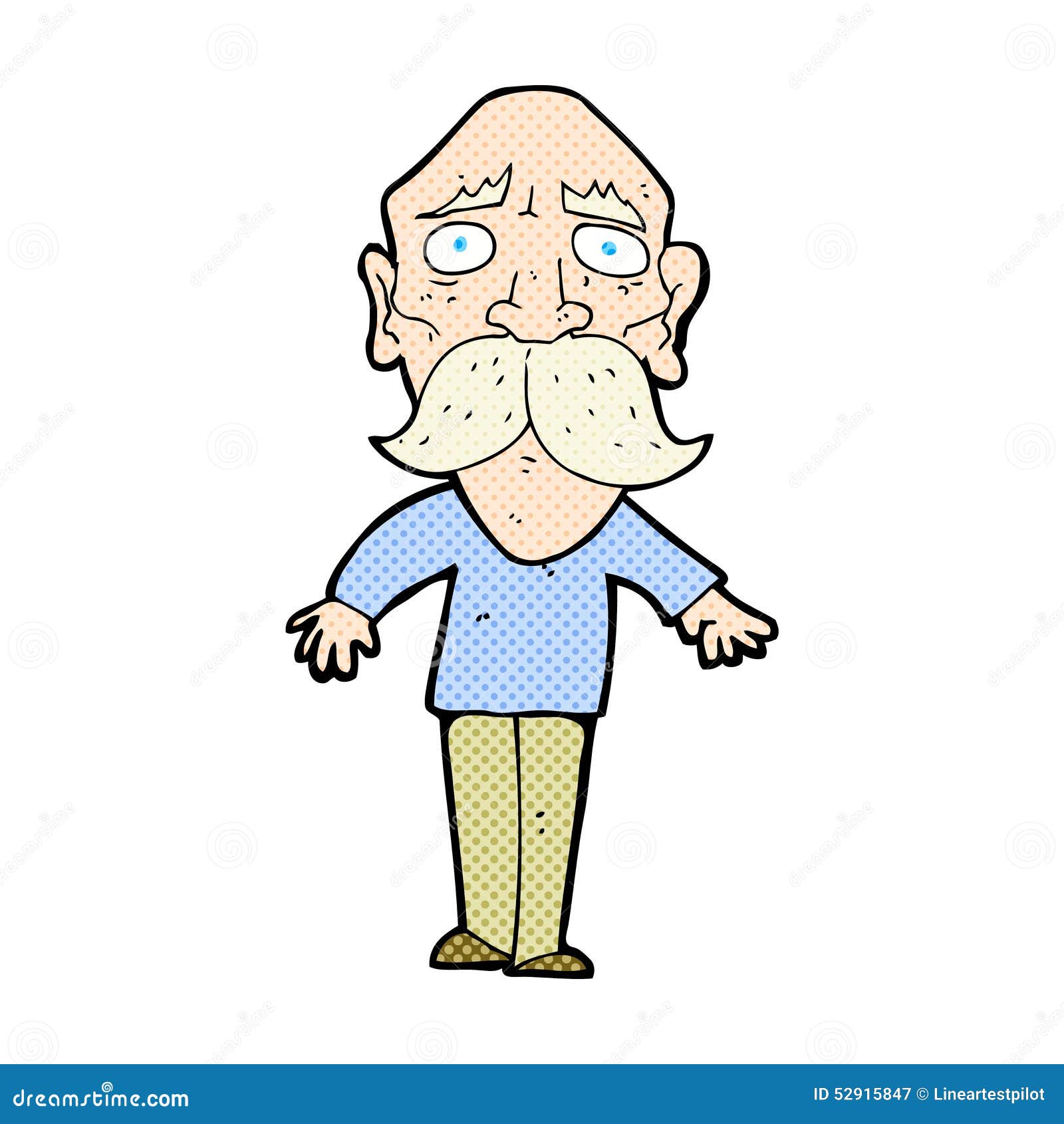 Comic cartoon sad old man stock illustration. Illustration of lonely ...