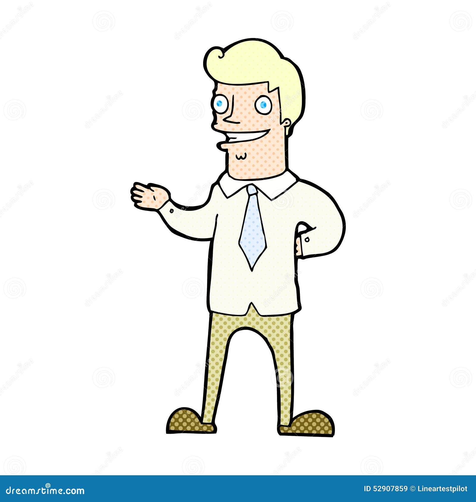 Comic cartoon salesman stock illustration. Illustration of design ...
