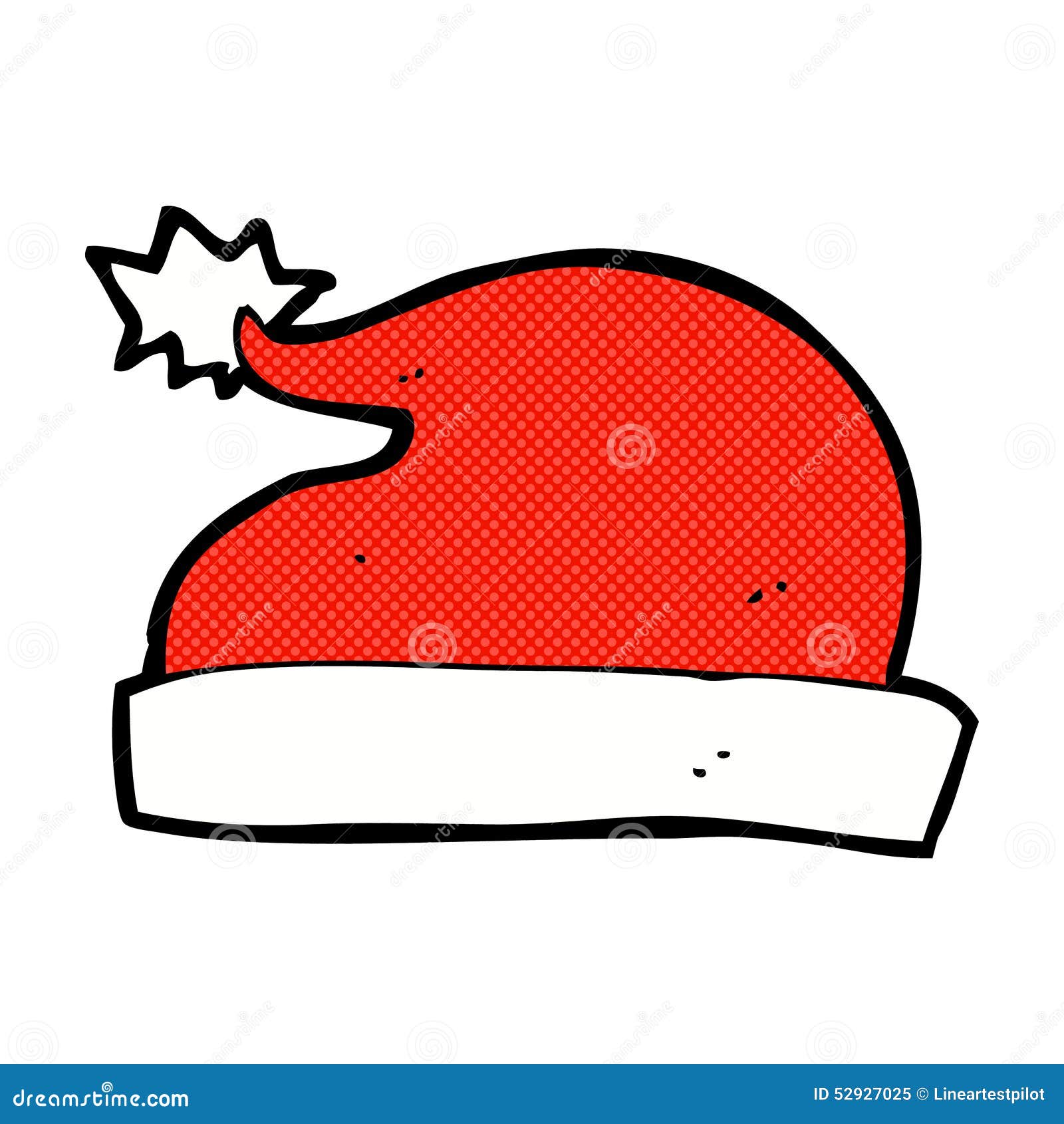 Comic cartoon santa hat stock illustration. Illustration of claus ...