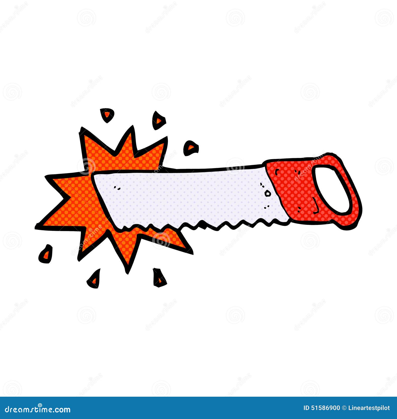 Comic cartoon saw stock illustration. Illustration of silly - 51586900