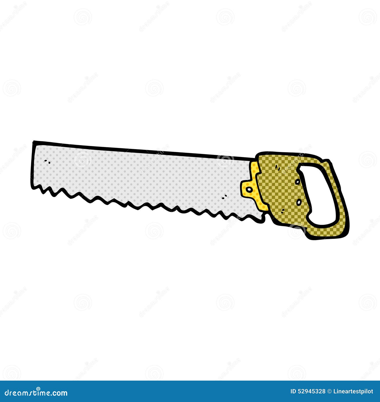 Comic cartoon saw stock illustration. Illustration of clip - 52945328