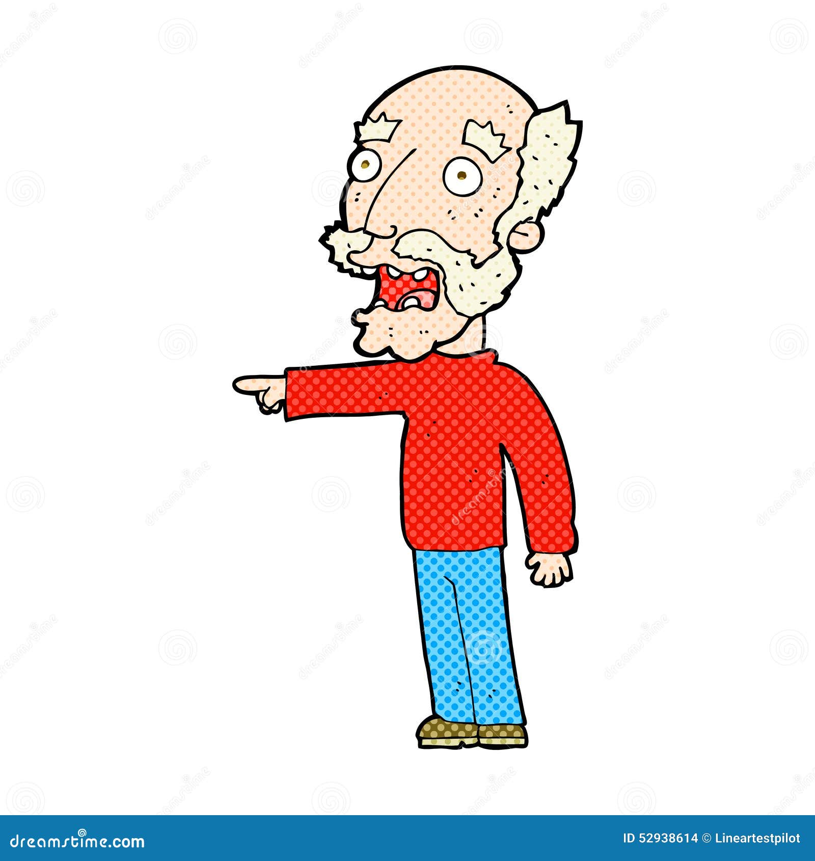 Scared Comic Criminal Pointing Gun Stock Photo | CartoonDealer.com ...