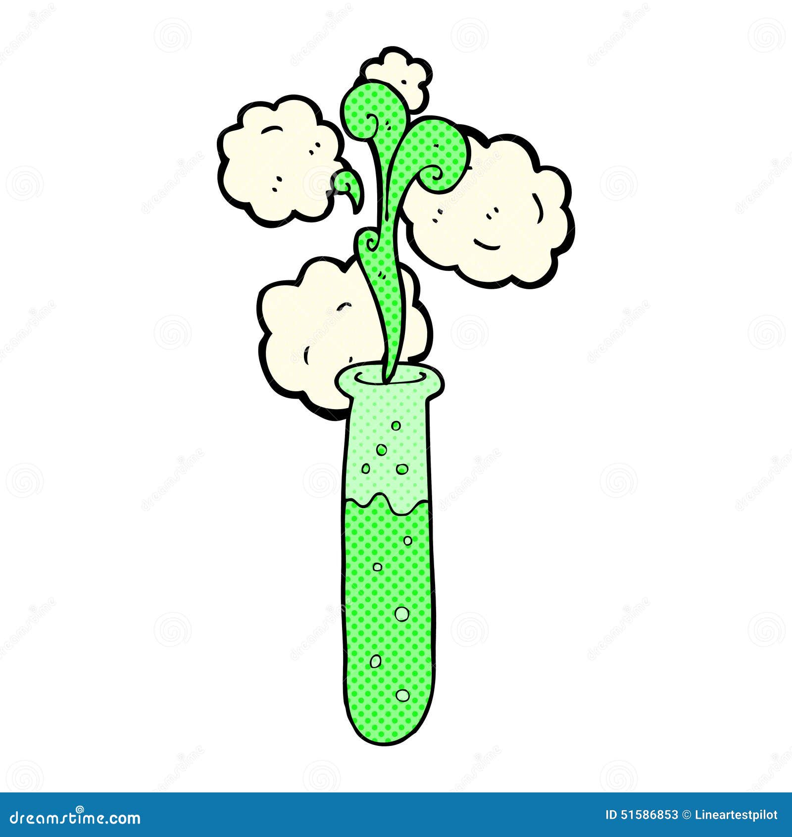 Comic Cartoon Science Test Tube Stock Illustration - Illustration of ...