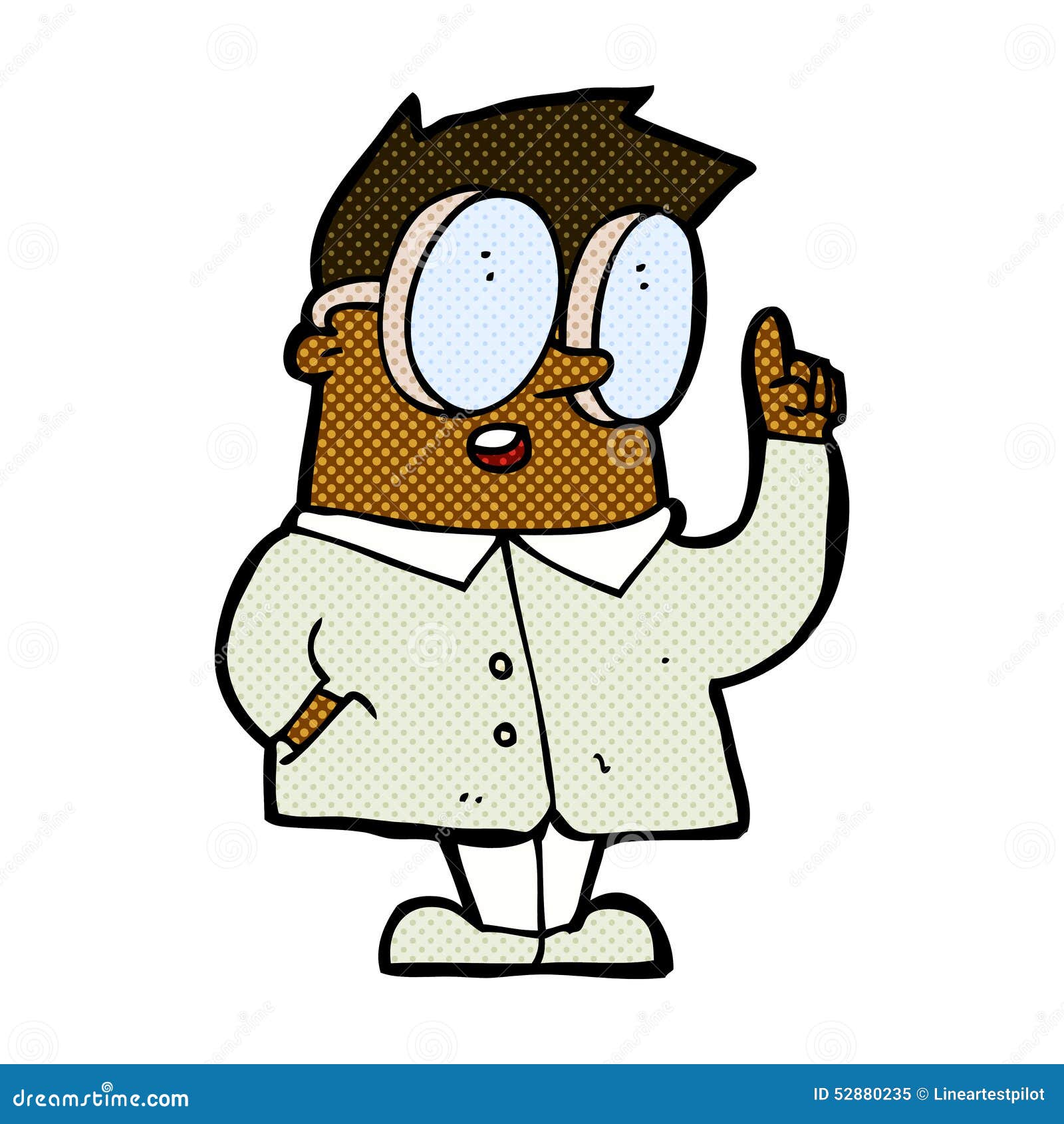 Comic cartoon scientist stock illustration. Illustration of hand - 52880235