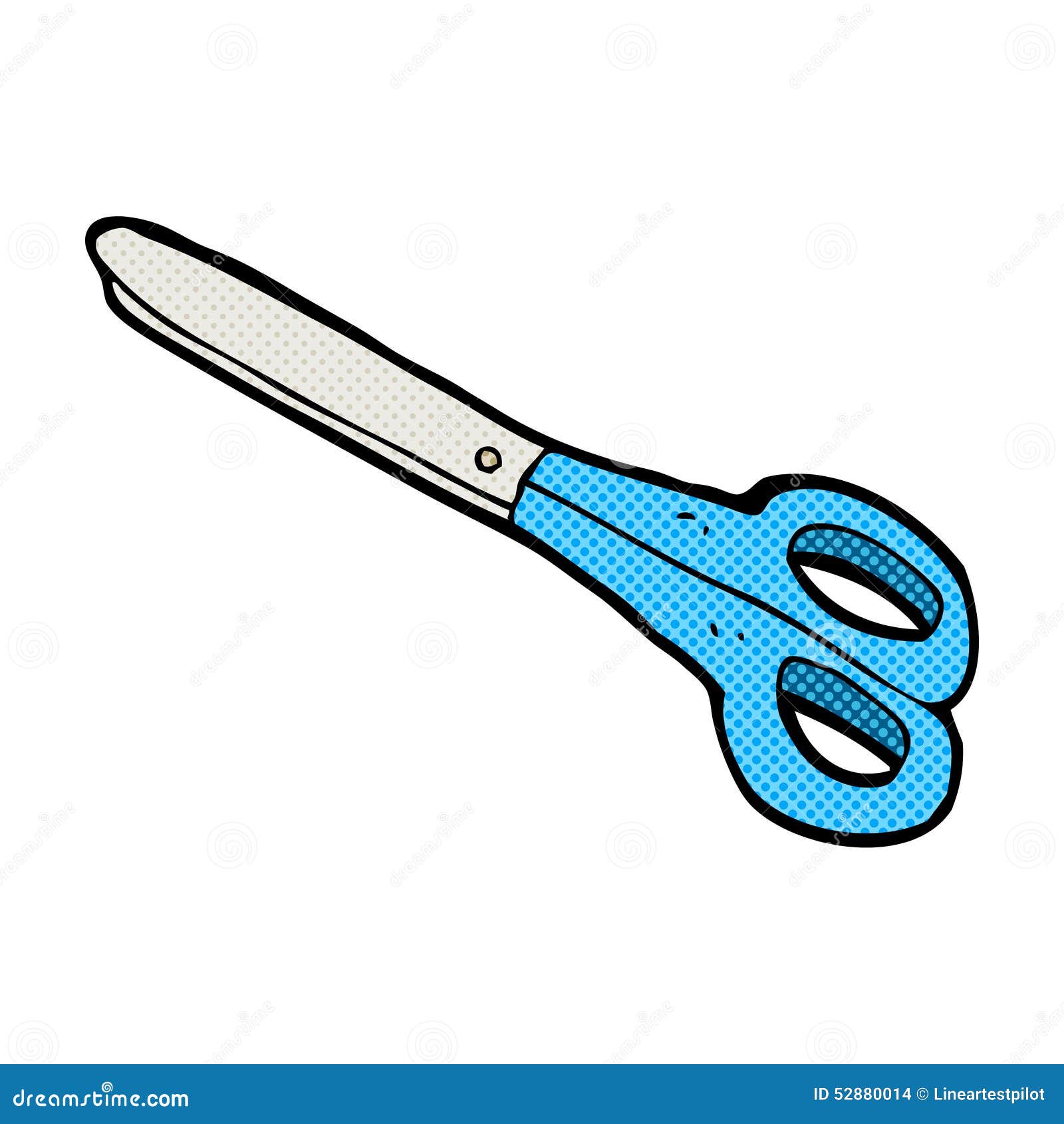 Comic cartoon scissors stock illustration. Illustration of line - 52880014