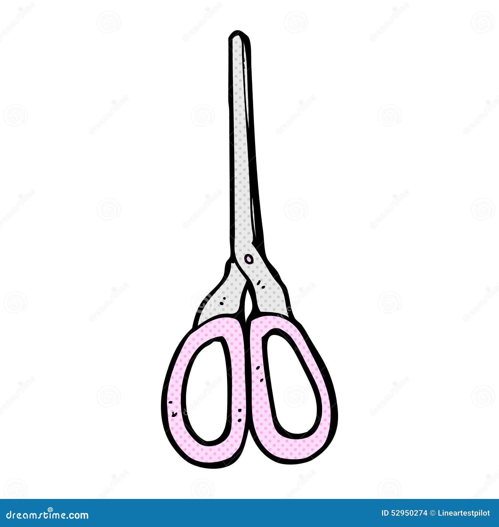 Comic cartoon scissors stock illustration. Illustration of drawn - 52950274