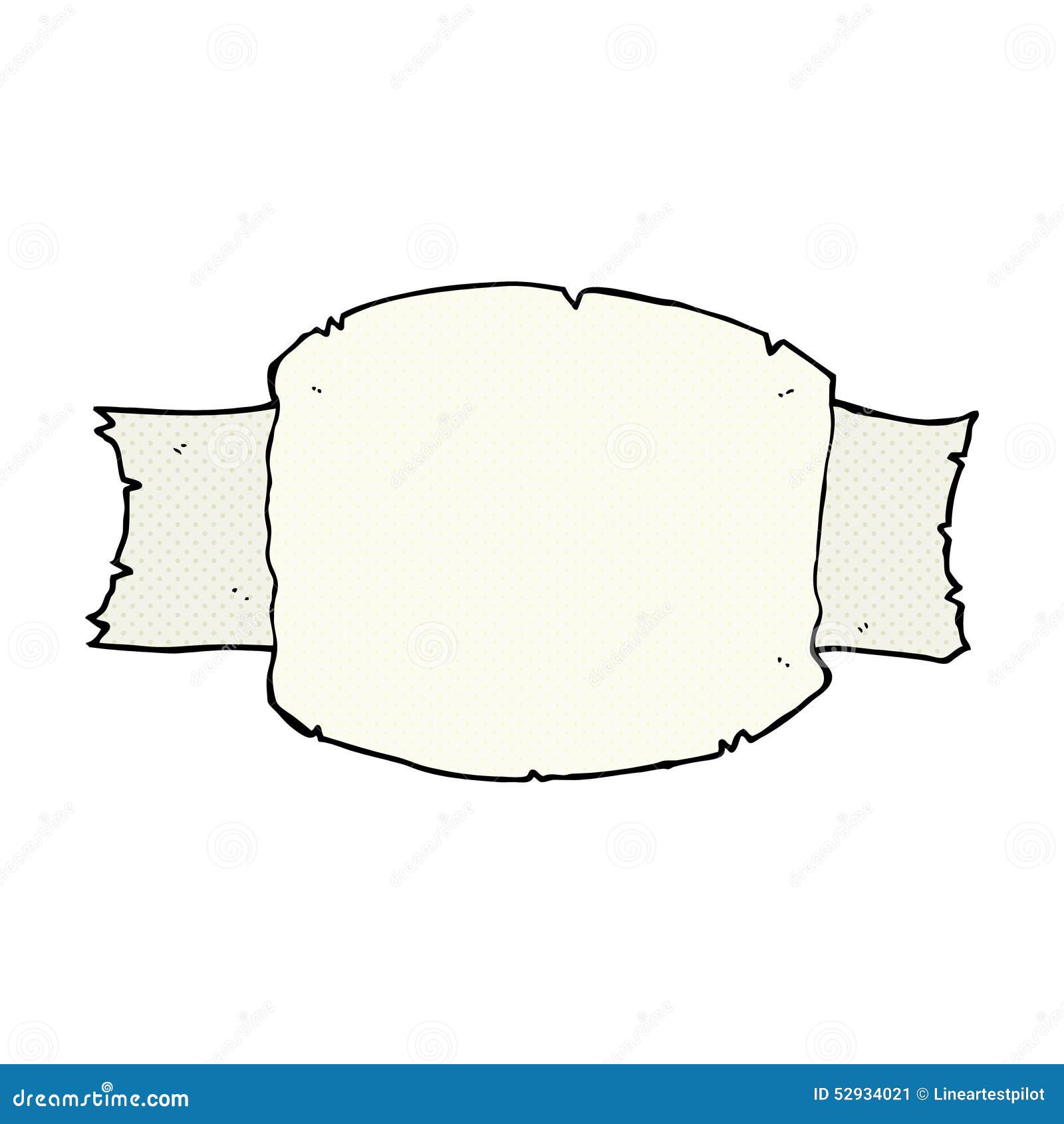 Comic Cartoon Scroll Banner Stock Illustration - Illustration of line ...