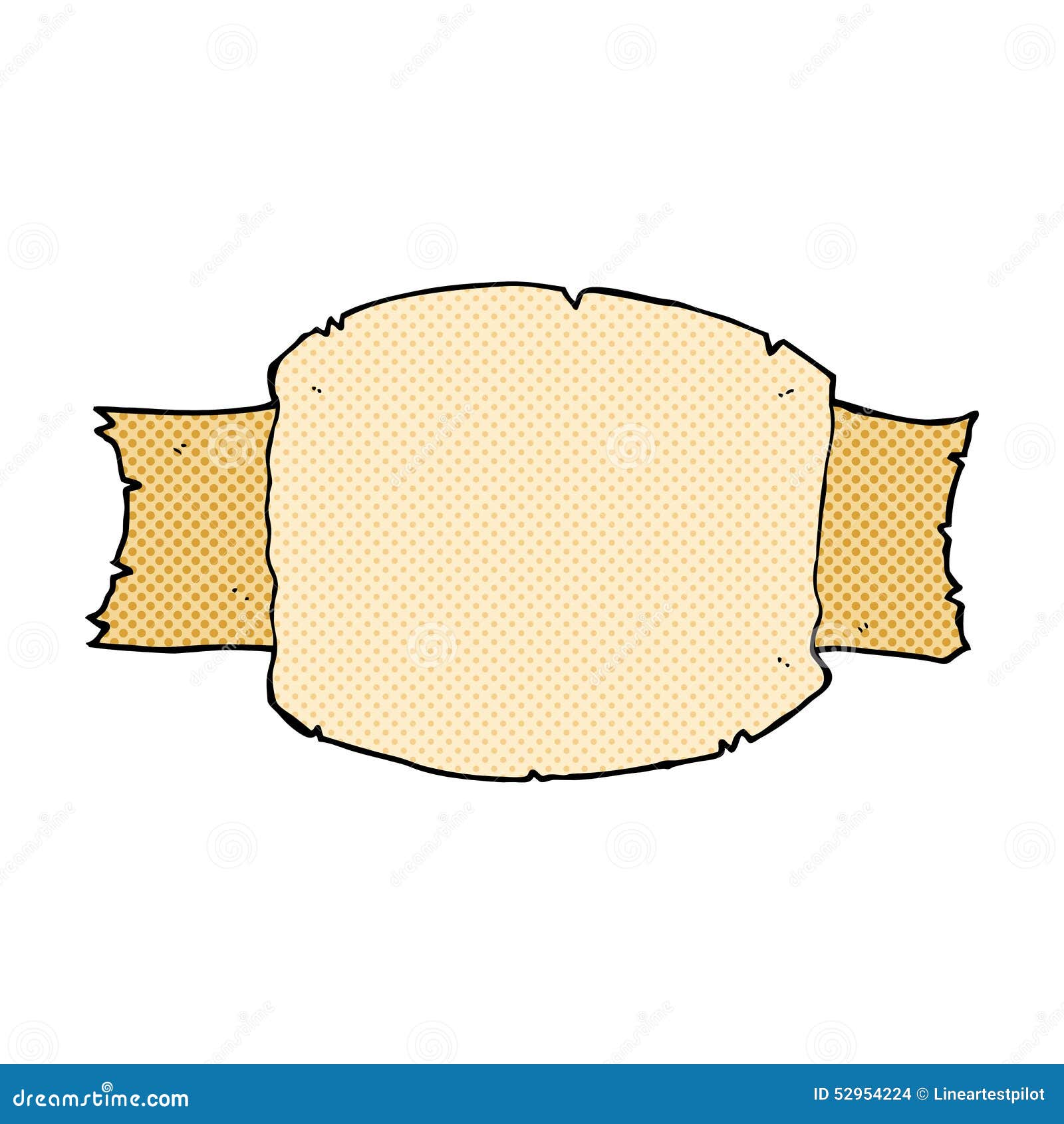 Comic Cartoon Scroll Banner Stock Illustration - Illustration of hand ...