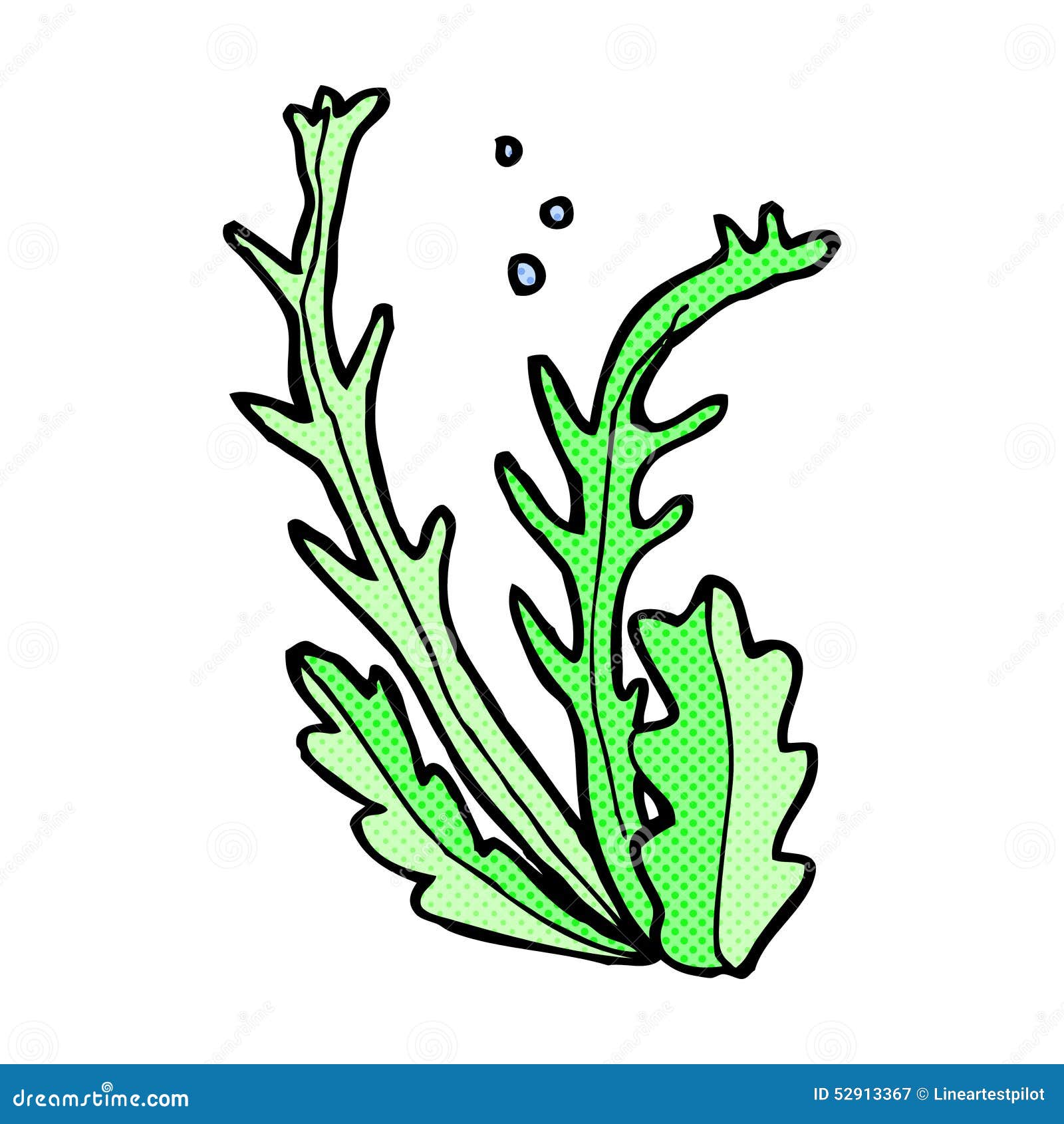 Comic cartoon seaweed stock illustration. Illustration of style - 52913367