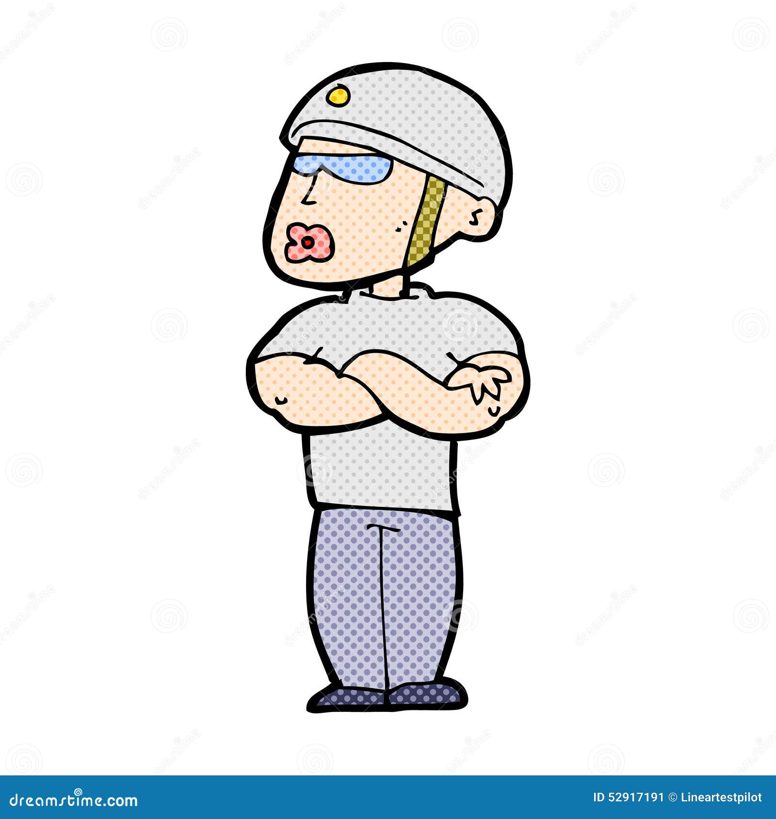 Comic Cartoon Security Guard Stock Illustration - Illustration of ...